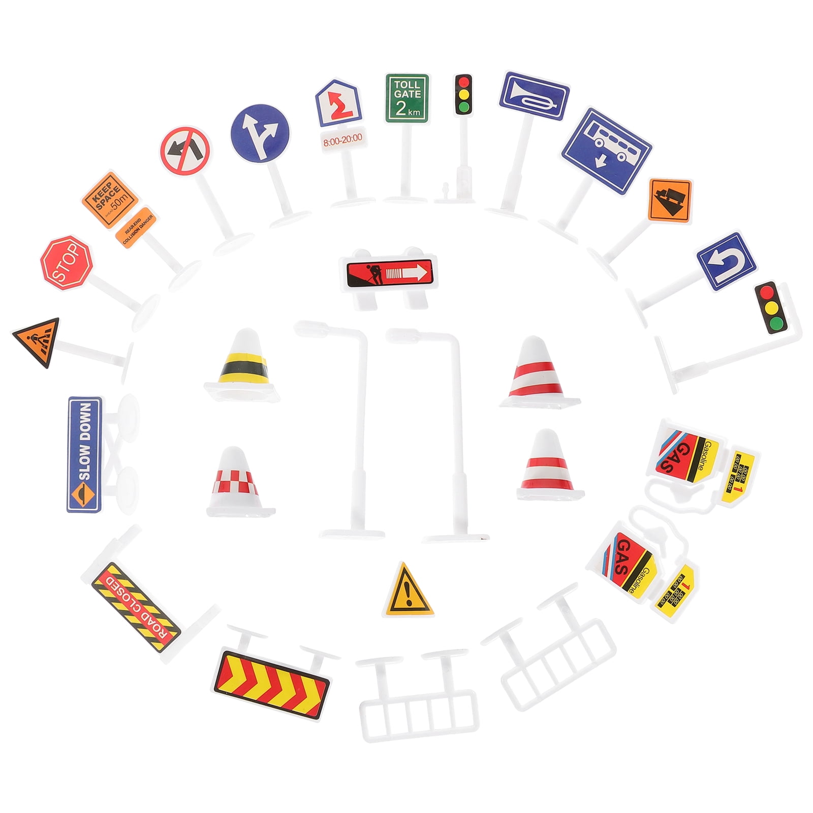 unbranded 28 Pcs Road Signs for Children Custom Children's Traffic ...