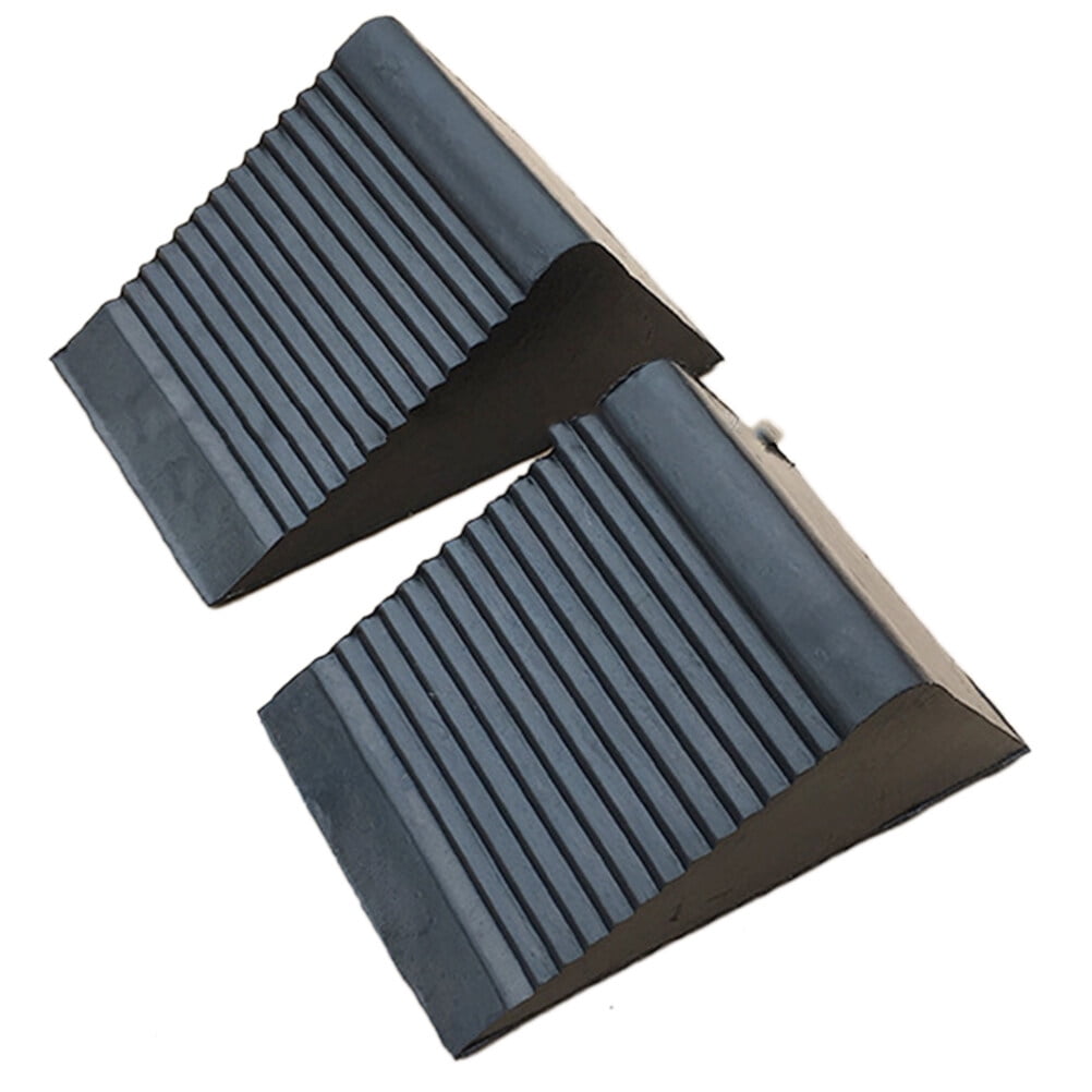 unbranded 2PCS Portable Wheel Ramp Triangle Rubber Skid Stop Wheel ...
