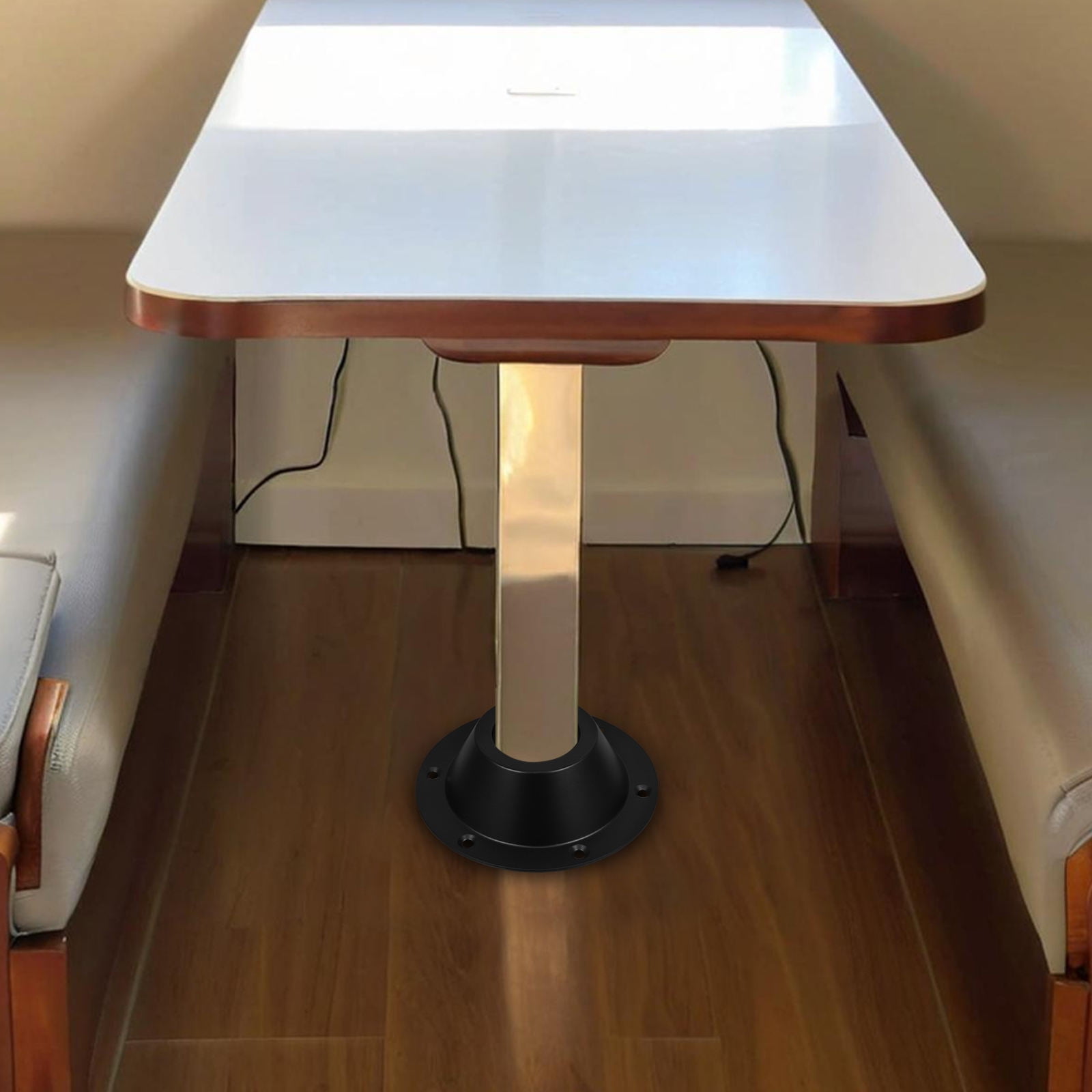 Raindrops Durable Rv Table Base Black Aluminum Pedestal for Easy ...