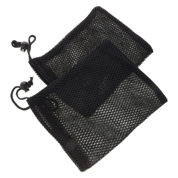 Milisten Small Drawstring Bags Drawstring Bags Mesh Weave 2Pcs 17.50X14 ...