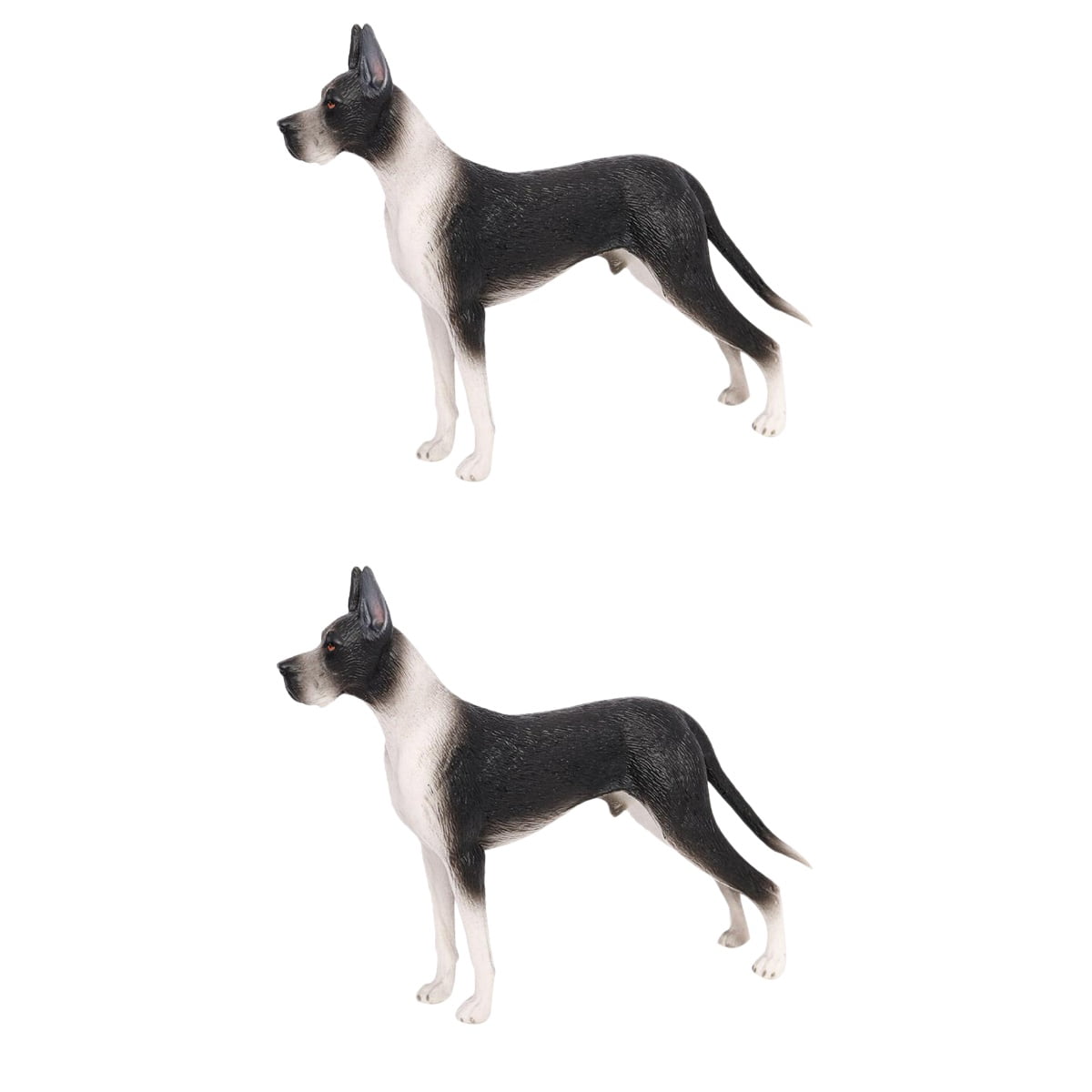 unbranded 2pcs Artificial Small Dog Model Realistic Pet Dog Statue Fake ...