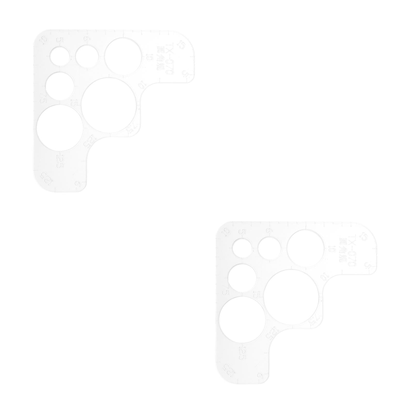 unbranded 2pcs Circle Ruler Cutting Tool: Corner Cutting Templates ...