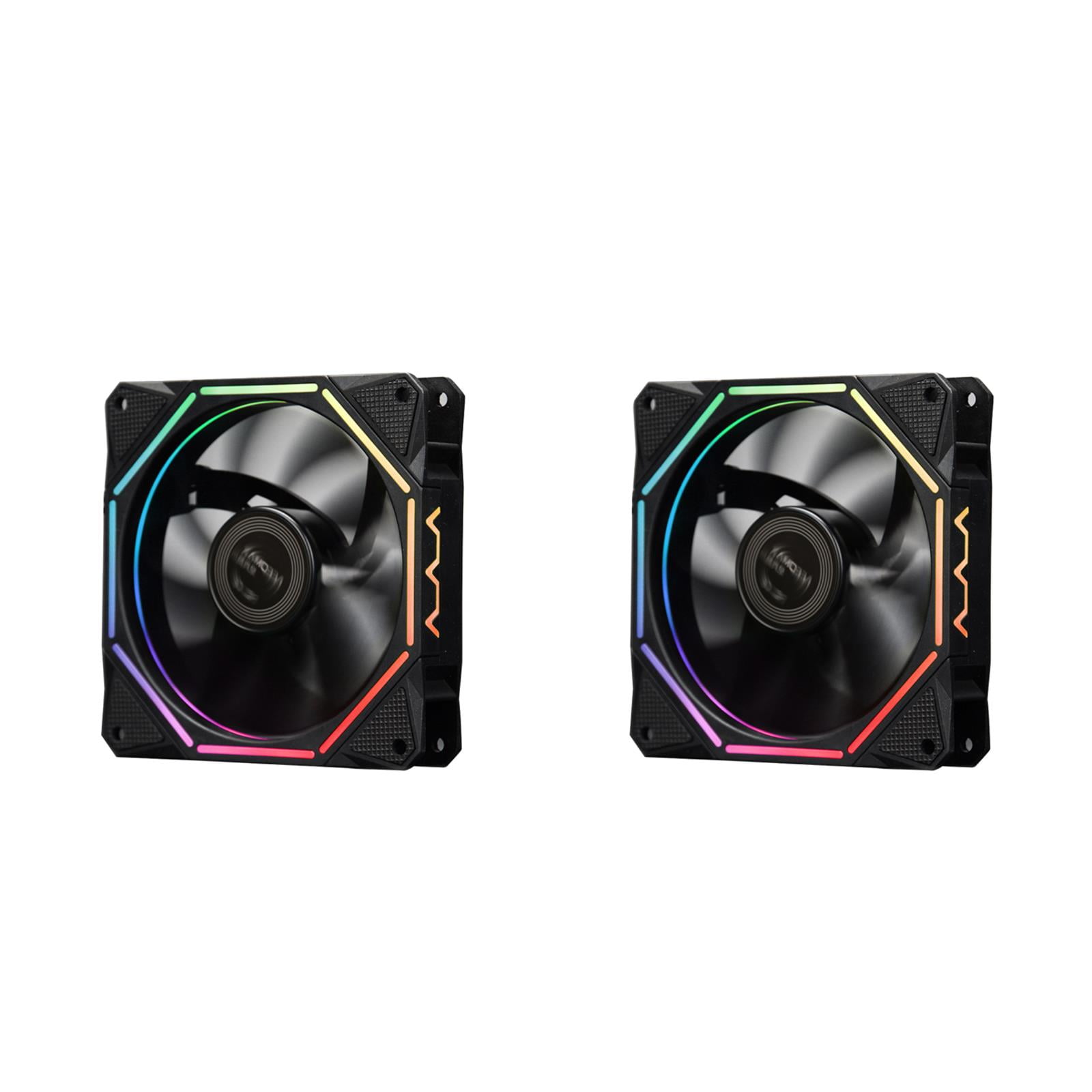 unbranded 2pcs Computer Cooling Fan 12cm ARGB Desktop Computer Radiator ...