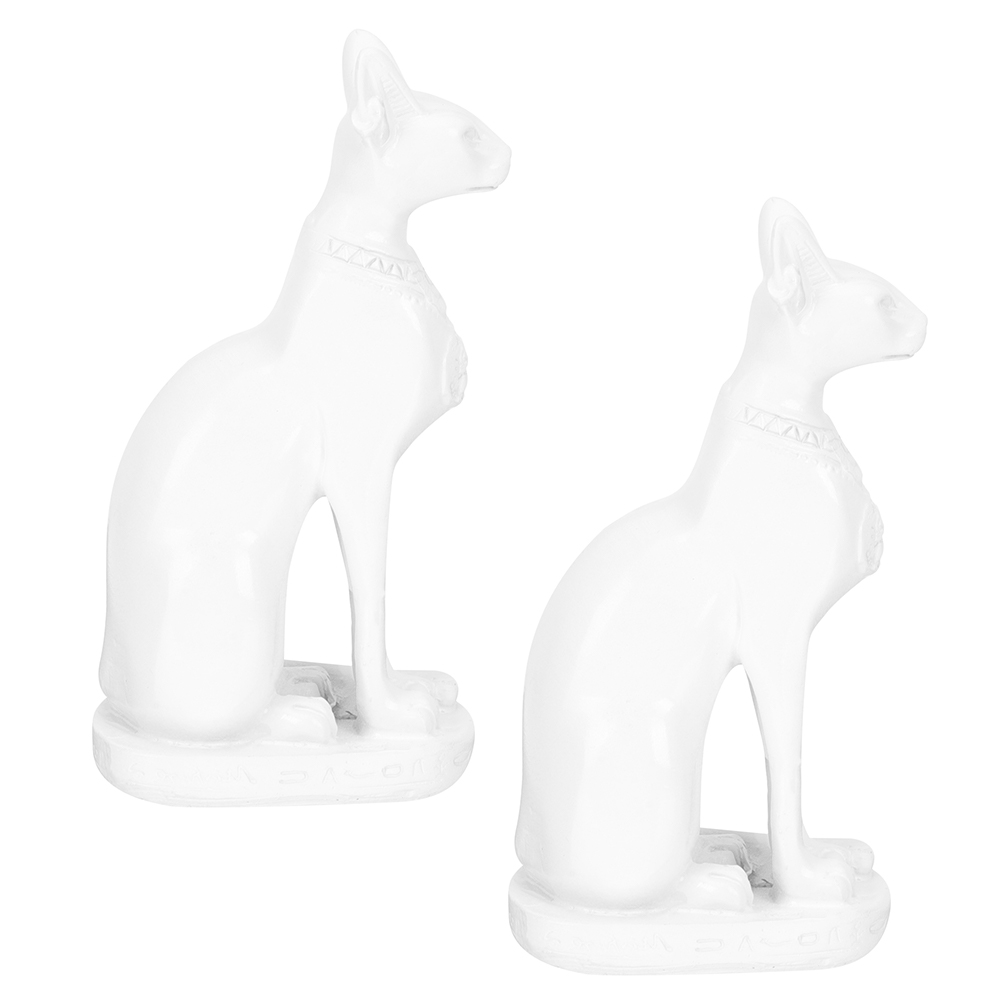 unbranded 2pcs Egyptian Cat Resin Statue Delicate Cat Ornament Egyptian ...