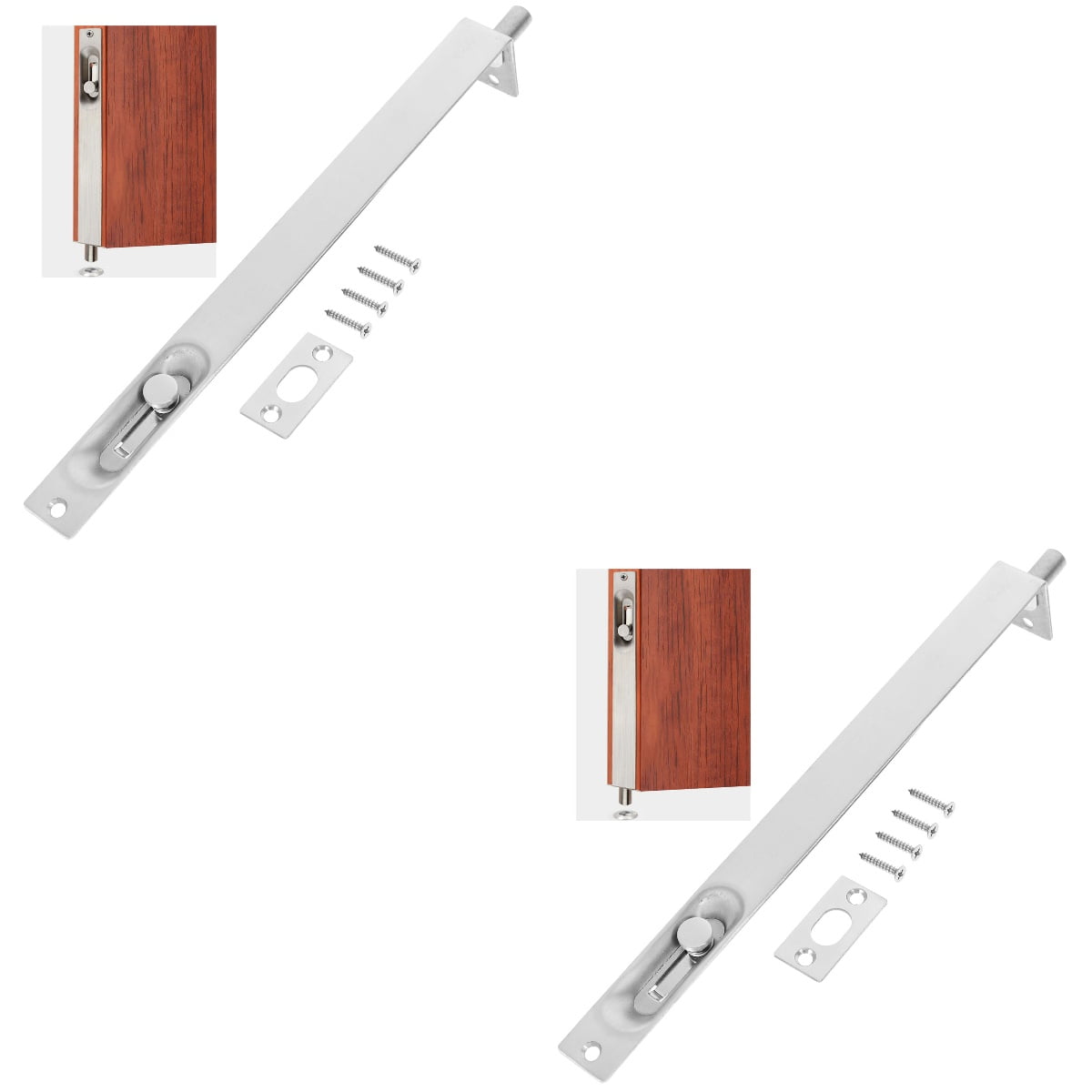 unbranded 2pcs Flush Bolt Stainless Steel Security Door Flush Bolt ...