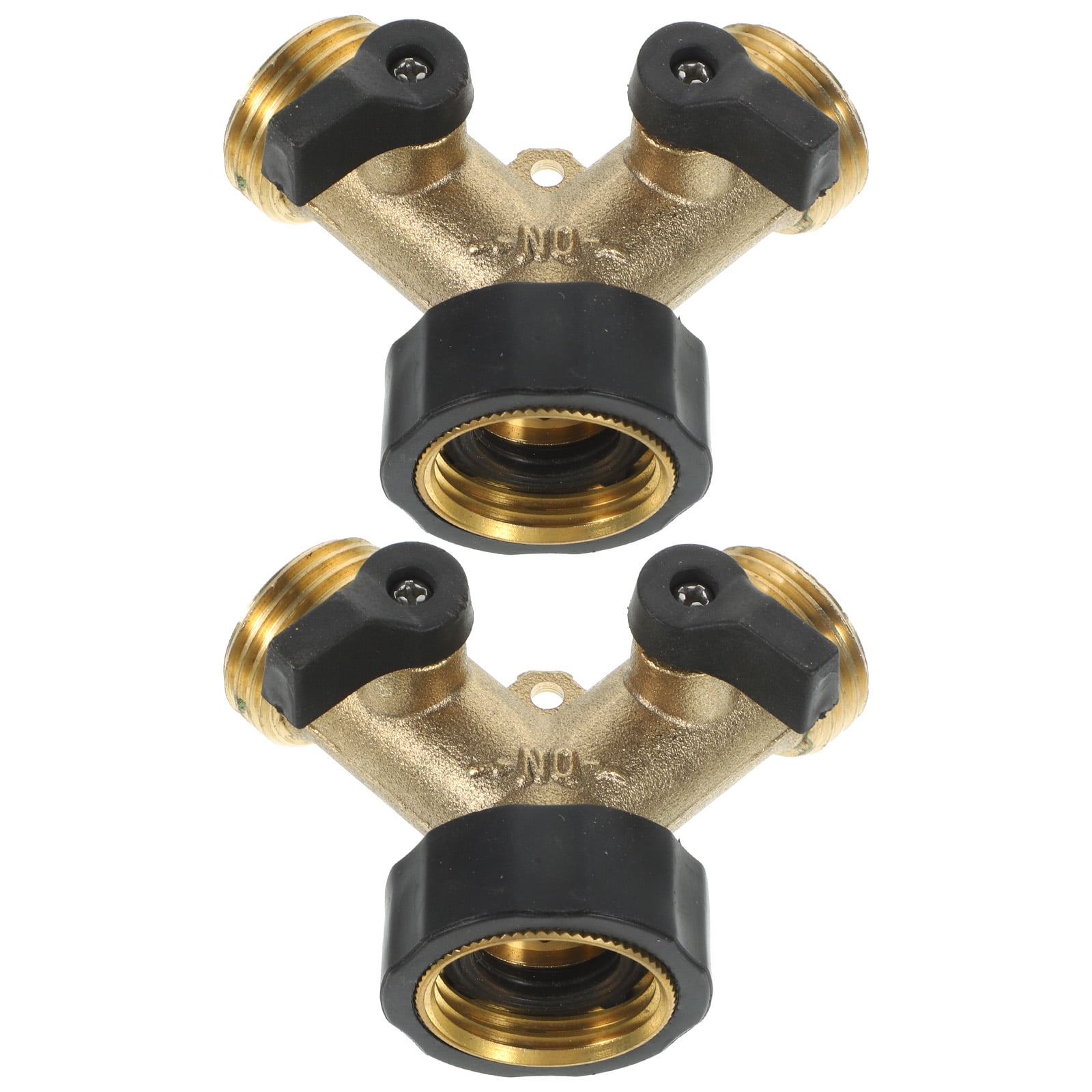 unbranded 2pcs Hose Connector Y Type Hose Adapter Brass Hose Connector ...