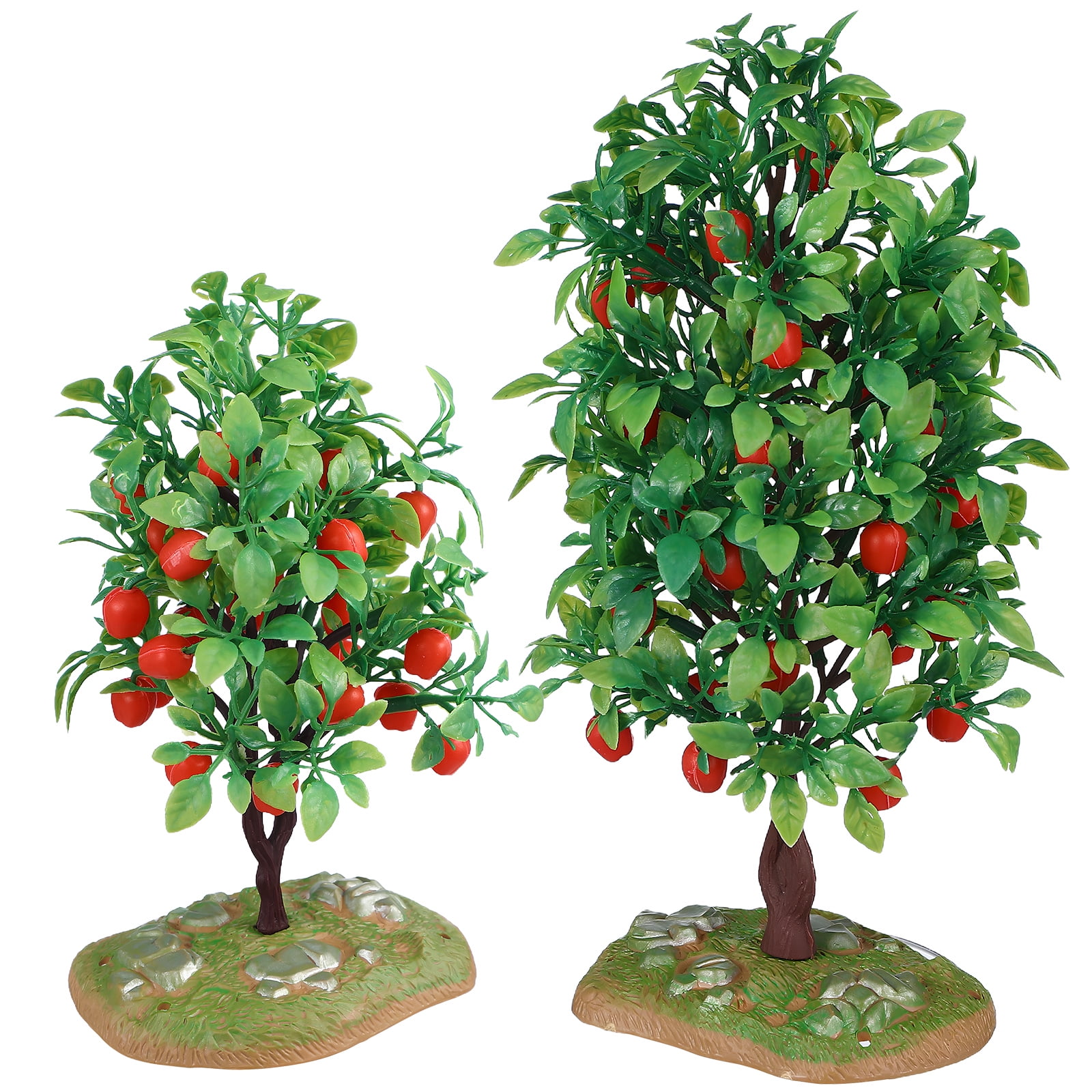 unbranded 2pcs Mini Apple Trees Artificial Trees Small Tree Models ...