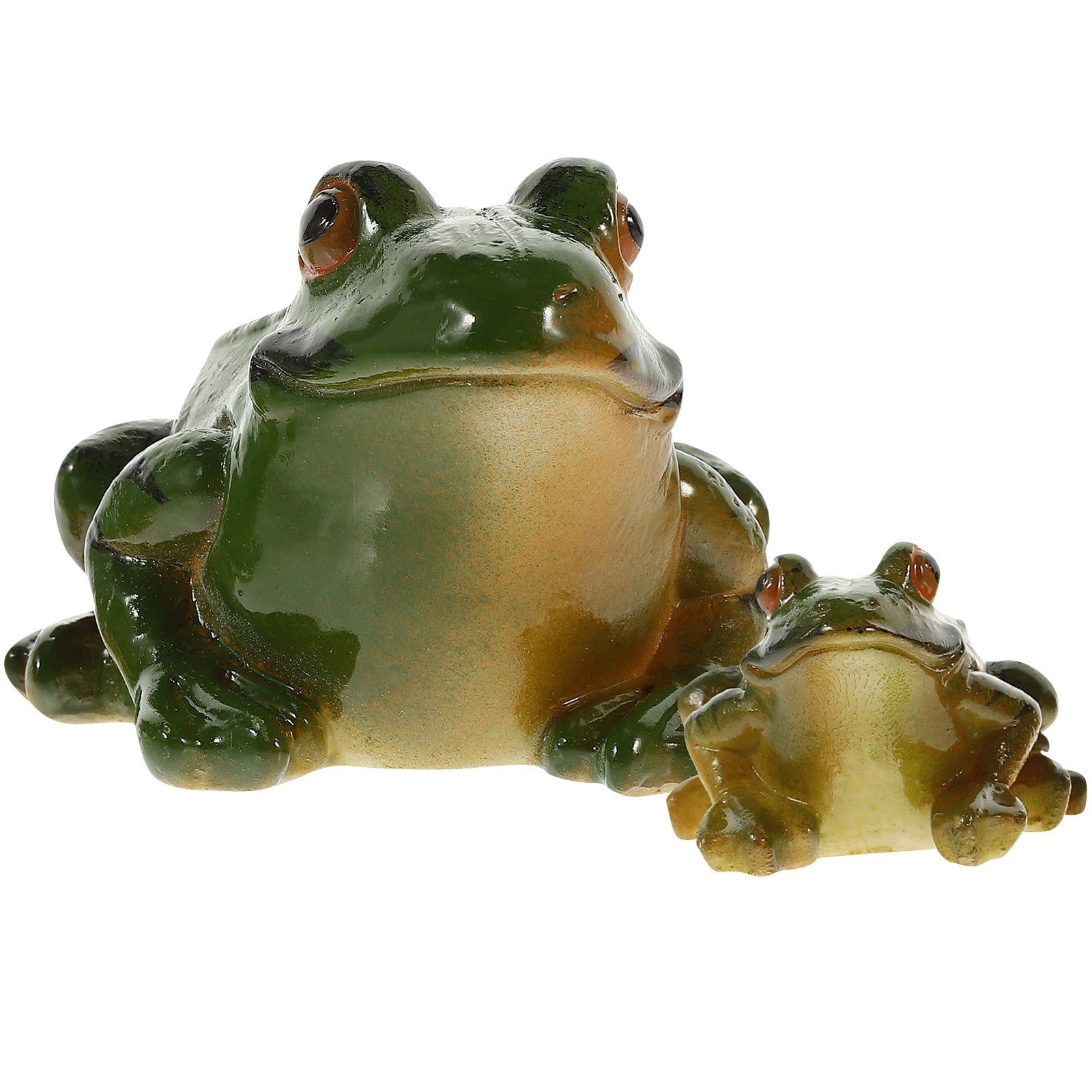 unbranded 2pcs Resin Frog Statue Outdoor Frog Garden Decor Statue Frog ...