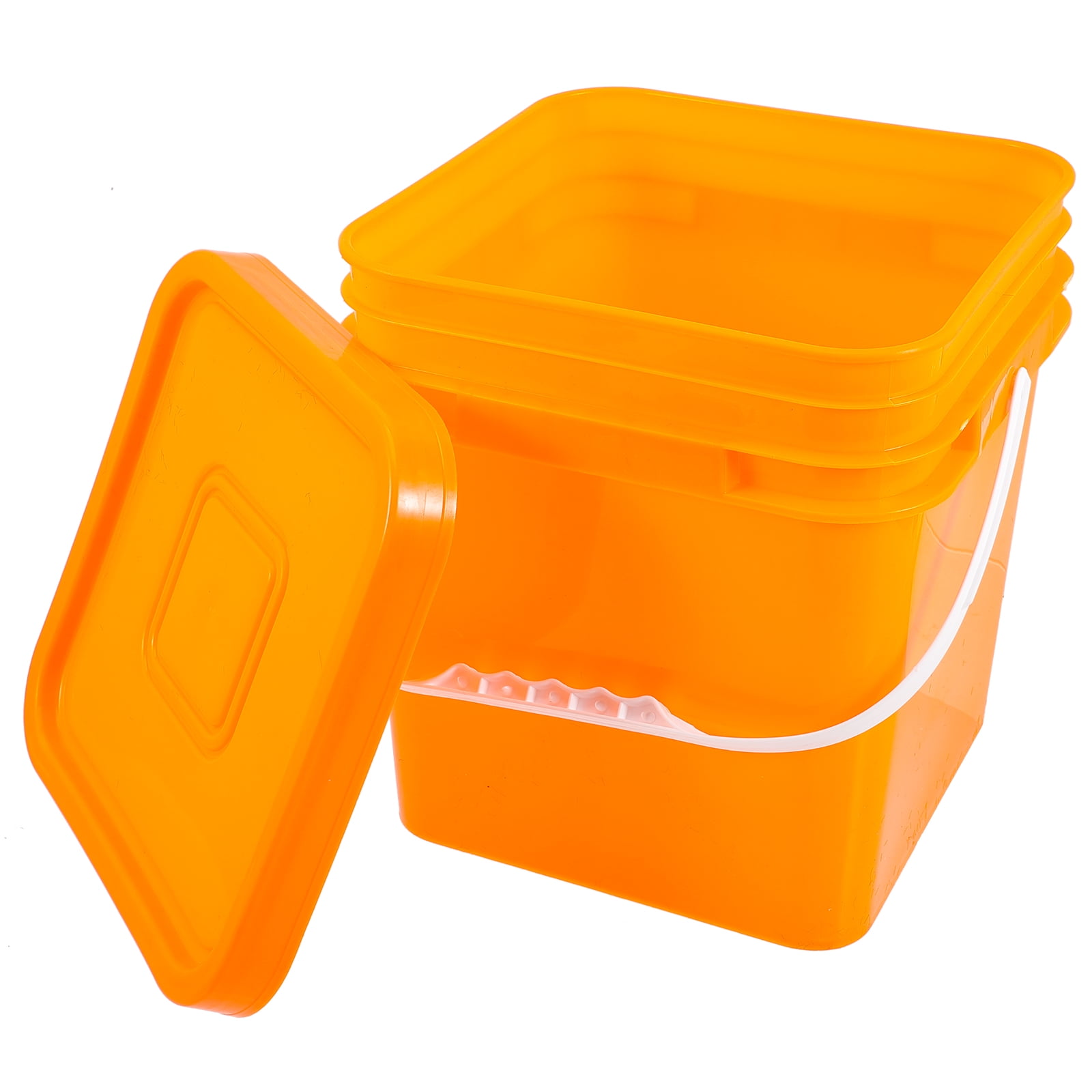 unbranded 2pcs Reusable Plastic Laundry Holder Lidded Canister Laundry ...