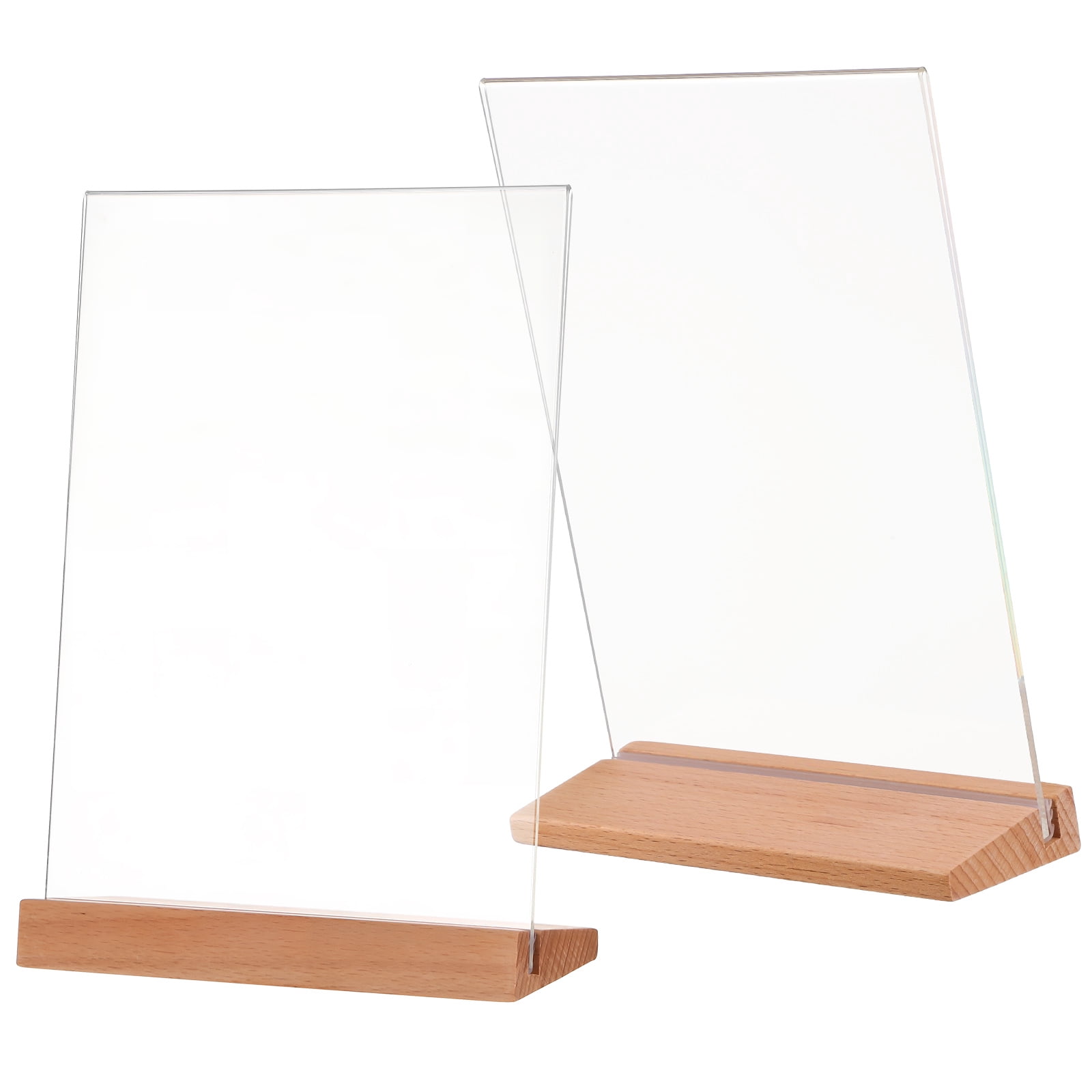unbranded 2pcs Sign Display Holder Desktop Sign Stand Acrylic Display ...