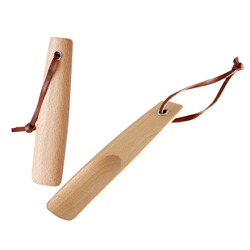 Chocolate Plastic Wood Shoe Horn for Easy Shoe Wearing Ideal for Kids ...