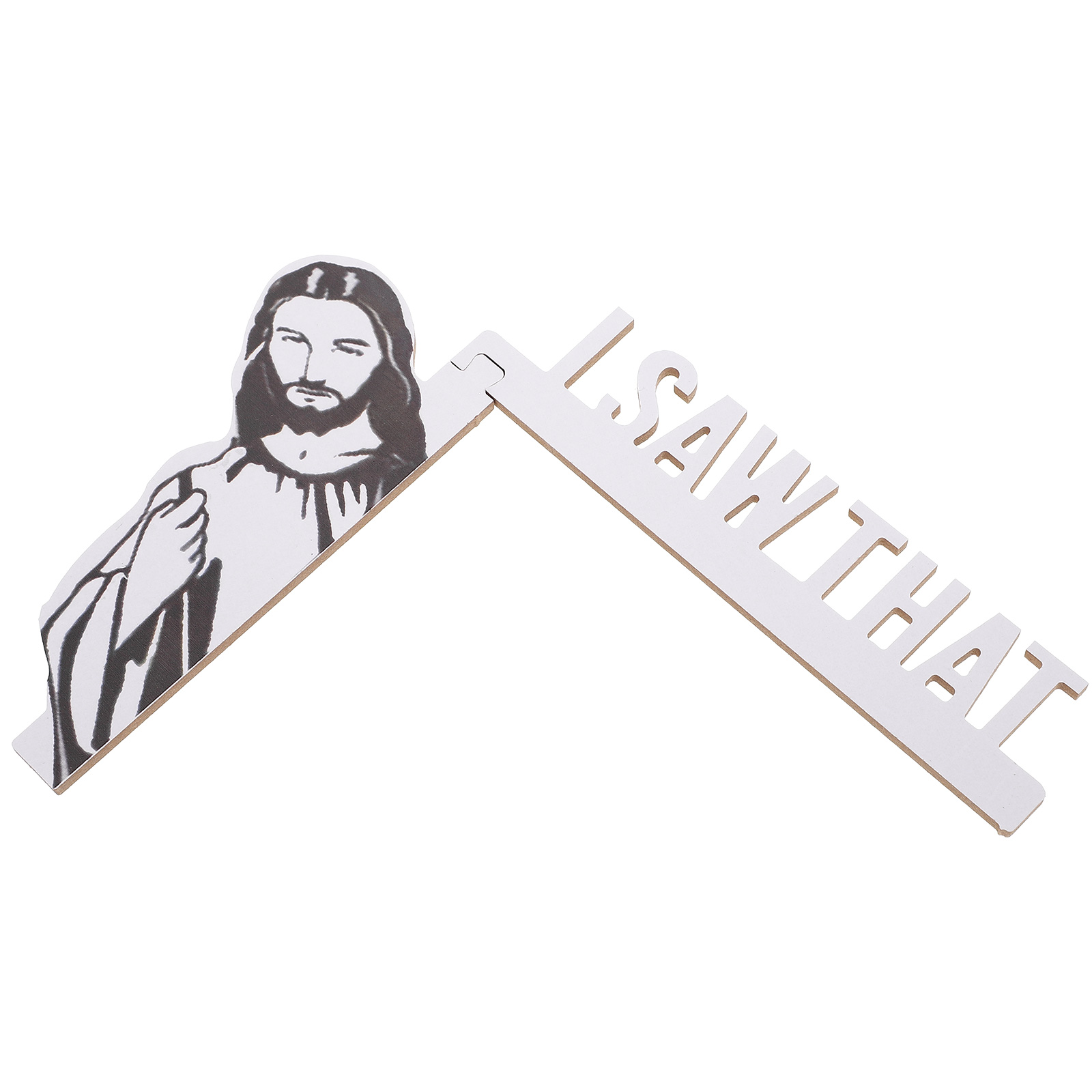 unbranded 2pcs Wooden Door Frame Corner Sign Adornment Jesus Sign ...