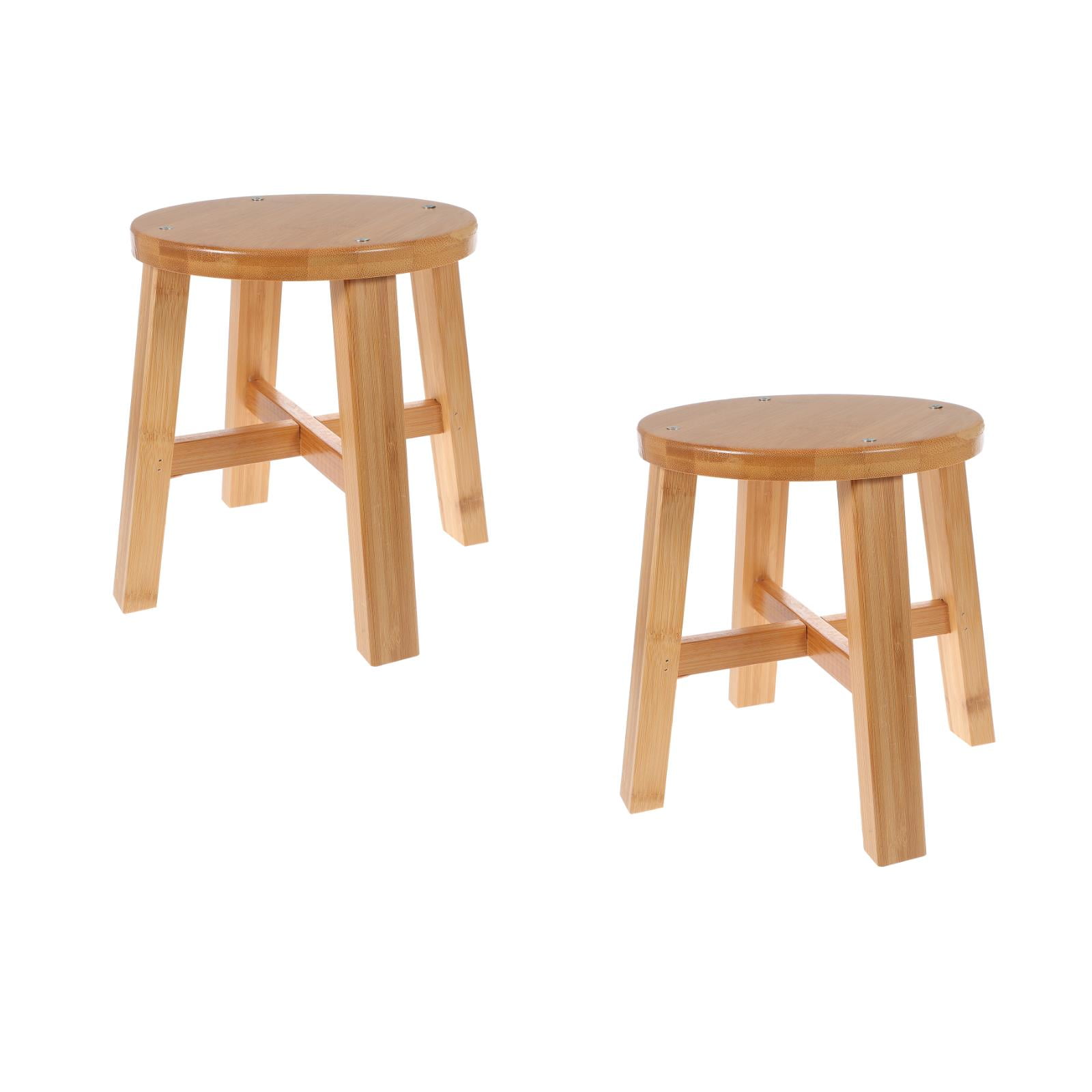 unbranded 2pcs Wooden Stool Round Step Stool Anti- Children Step Stool ...