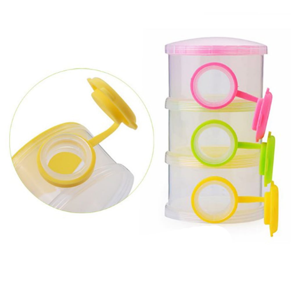 unbranded 3 Layers Portable Dispenser Stackable Baby Formula Container ...