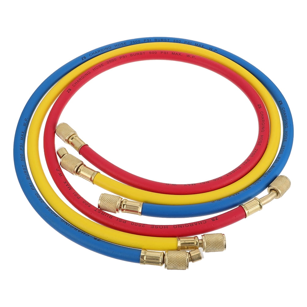 unbranded 3 Pcs Car Ac Gauge Air Compressor Conditioning Pipe Blue ...