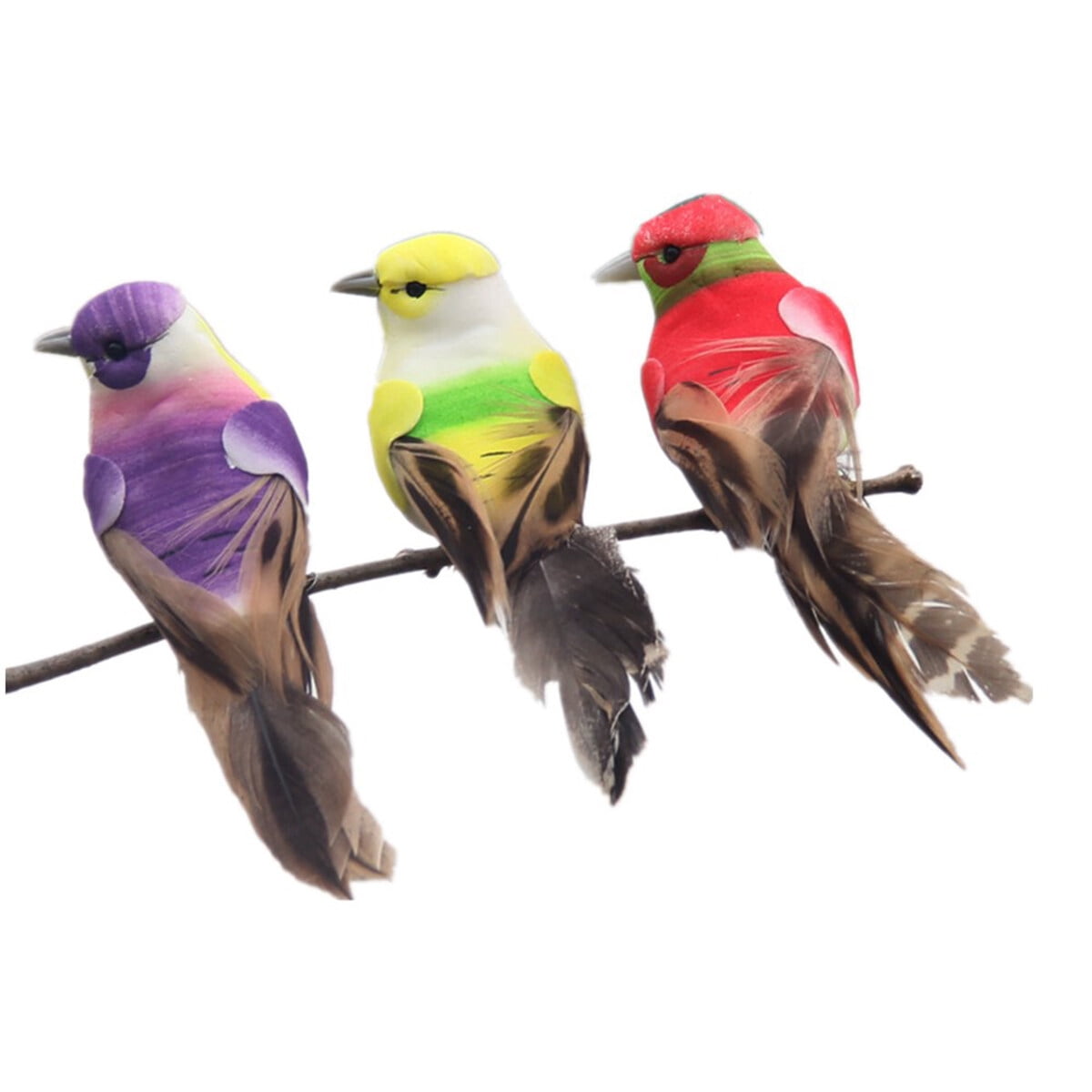 unbranded 3 Pcs Coloured Realistic Bird Lifelike Bird Model Landscape ...