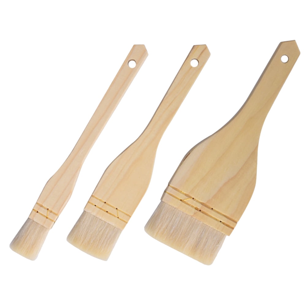 WHAMVOX Wood Bread Brush for Home Beige Kitchen Tool with Comfortable ...