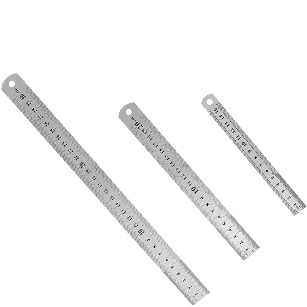 unbranded 3 Pcs Rulers Double-sided Graduated Practical Compact Student ...