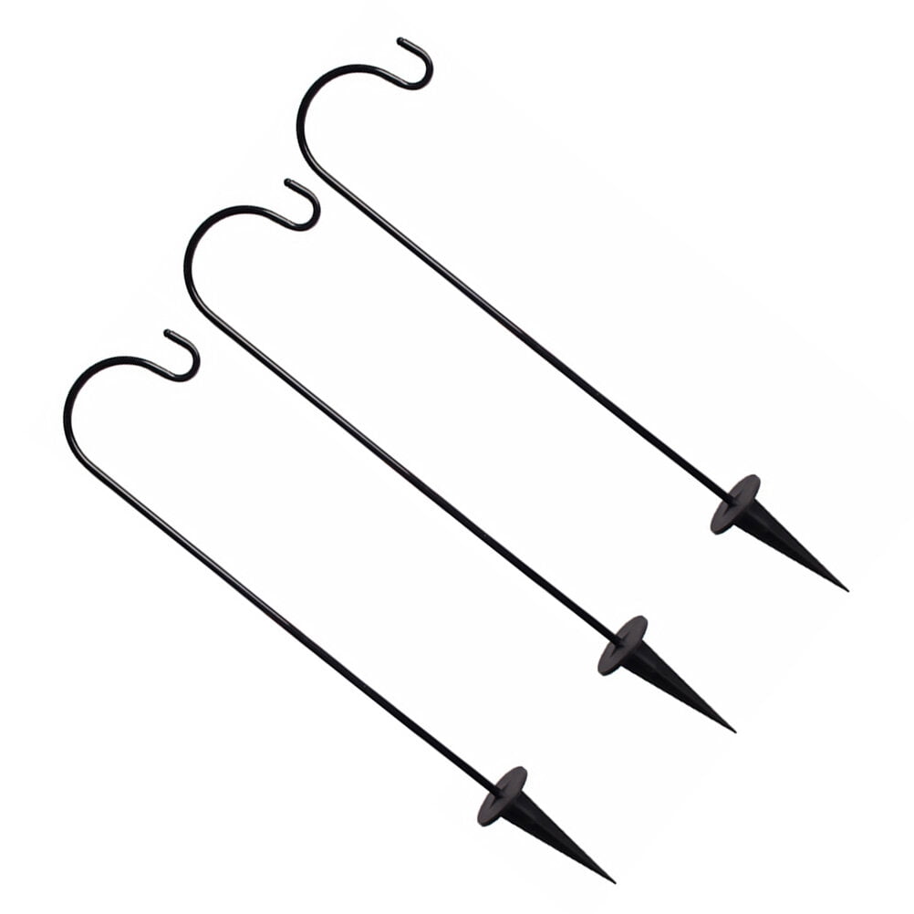 unbranded 3 Pcs Shepherds Hook for Windchime Garden Lawn Outdoor Hooks ...