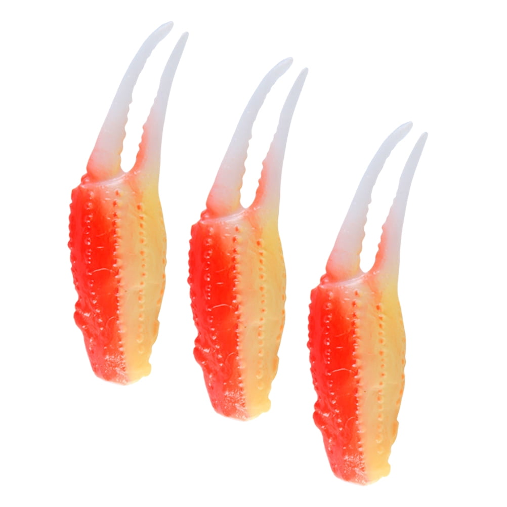 unbranded 3 Pcs Tempura Shrimp Model Toys Tiny Fake Crab Decorations ...