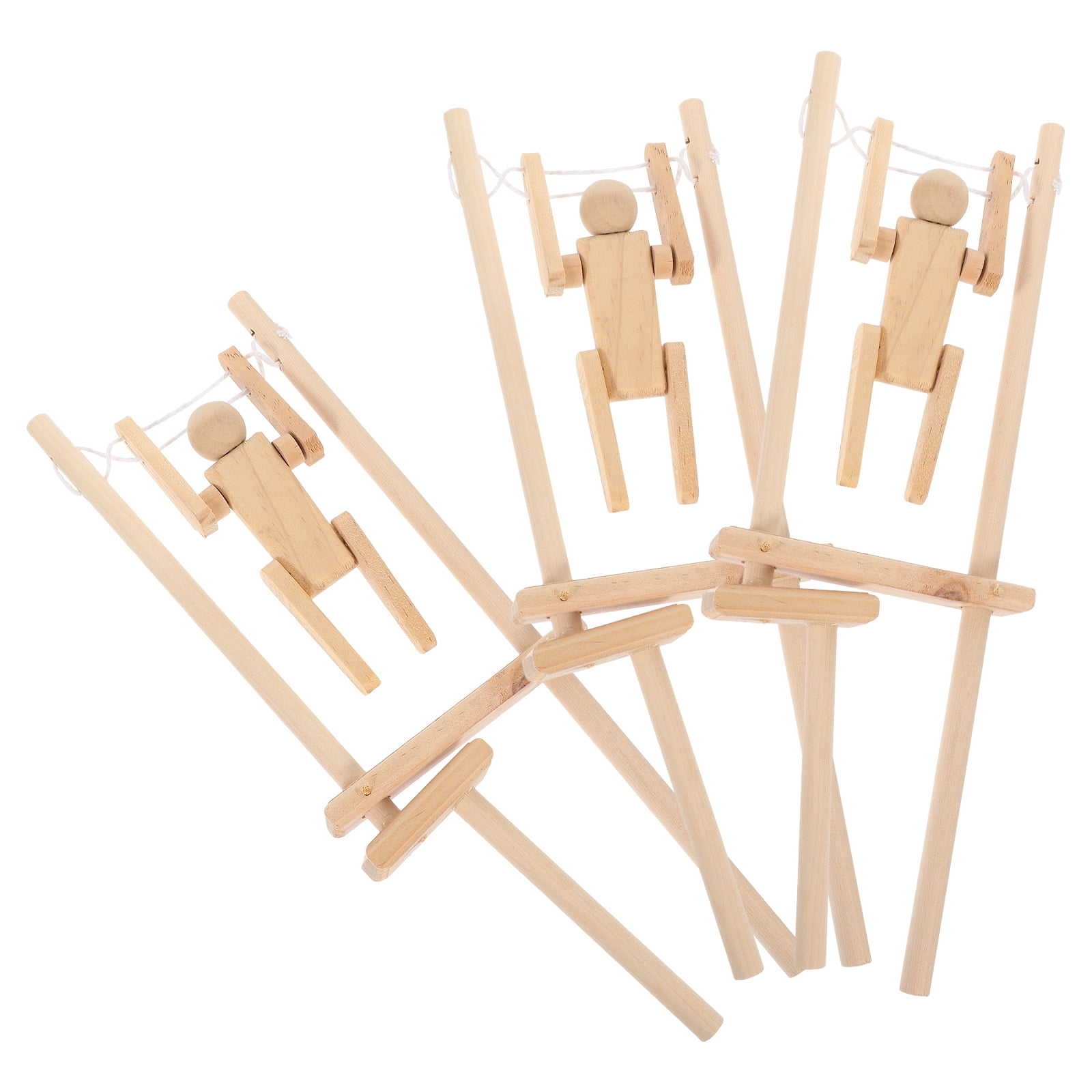 unbranded 3 Pcs Wooden Man Toy Shower Toys Truck Baby Tummy Doodle Bot ...