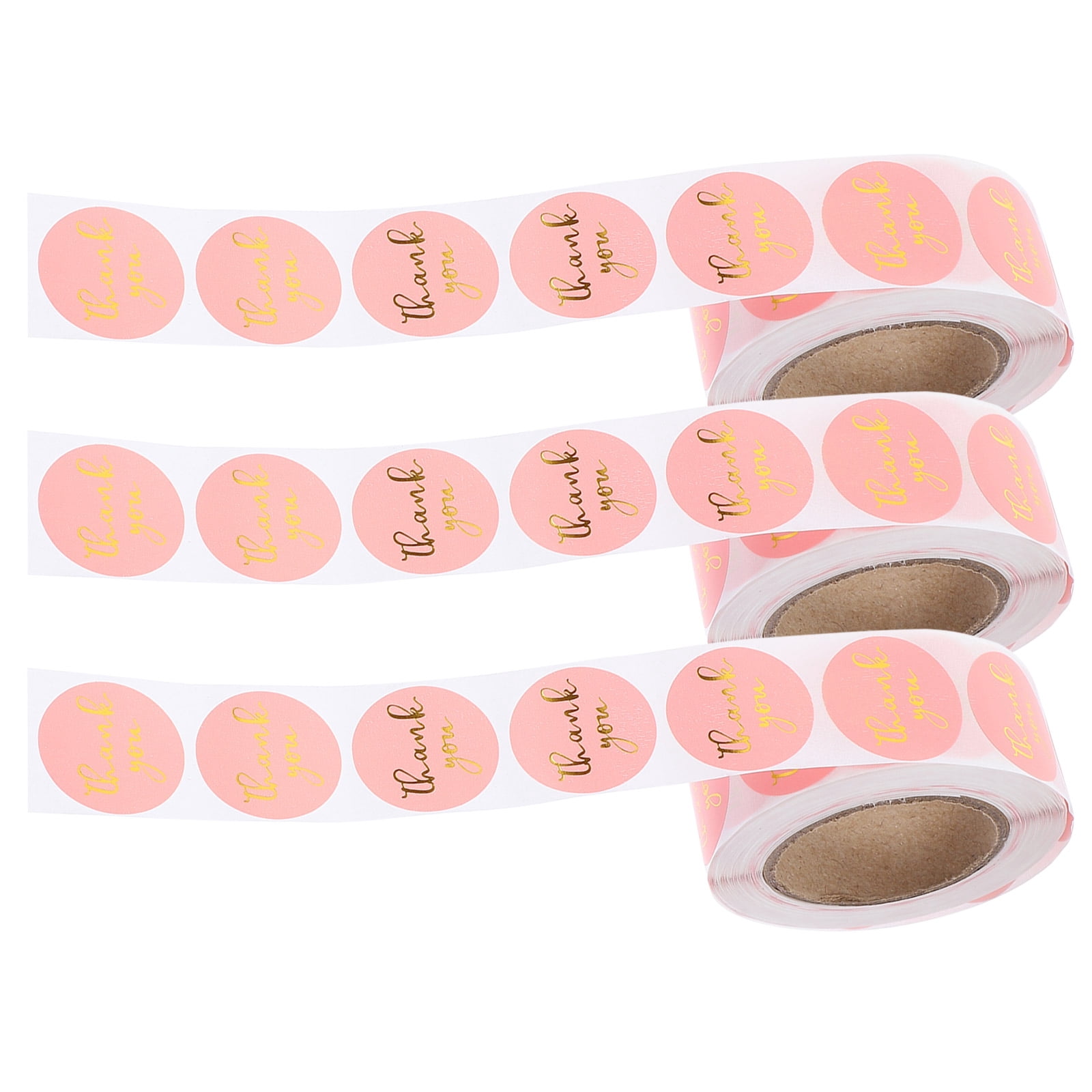 unbranded 3 Rolls Thank You Cards Self-adhesive Label Birthday Stickers ...
