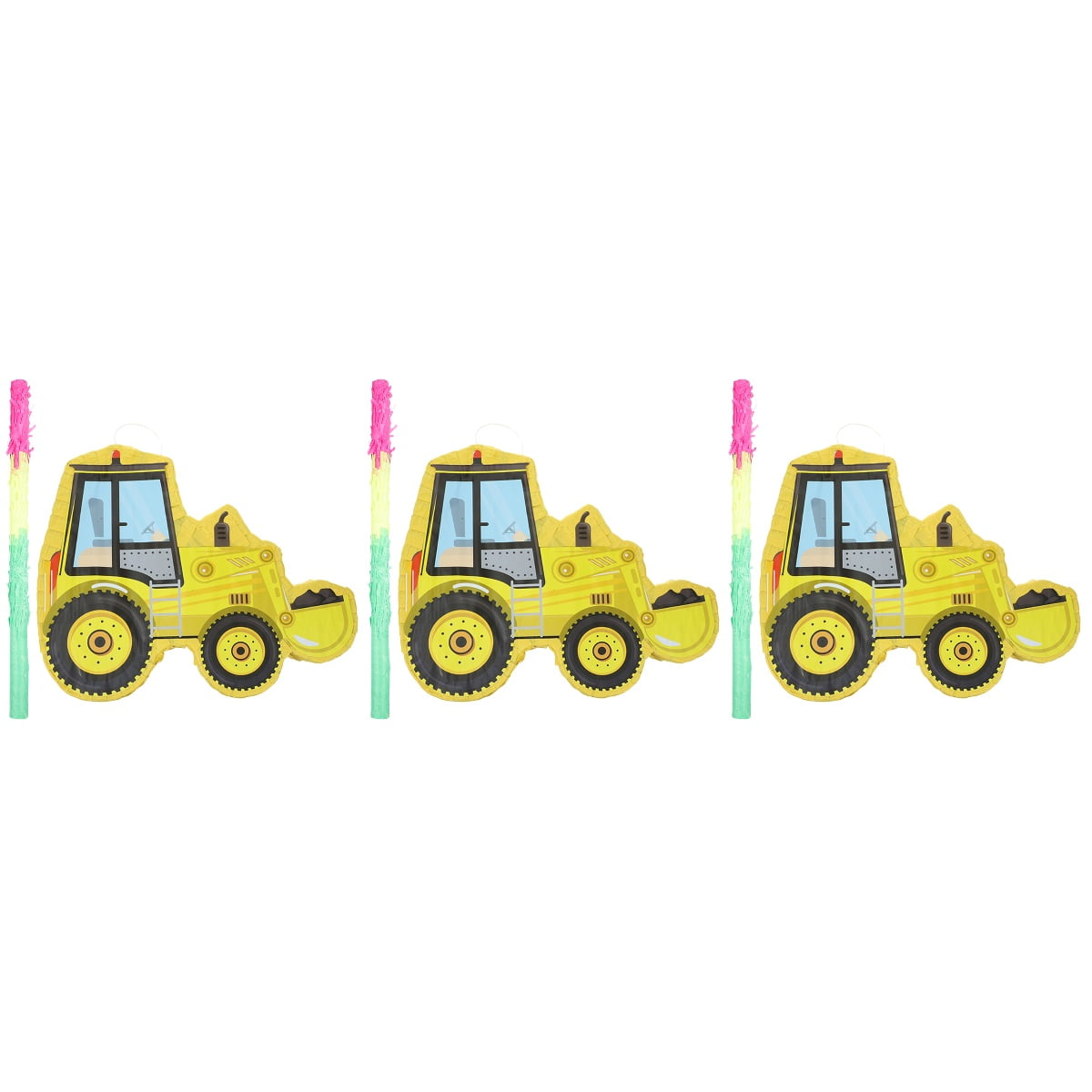 unbranded 3 Sets Birthday Party Tractor Excavator Car Pinata Paper ...