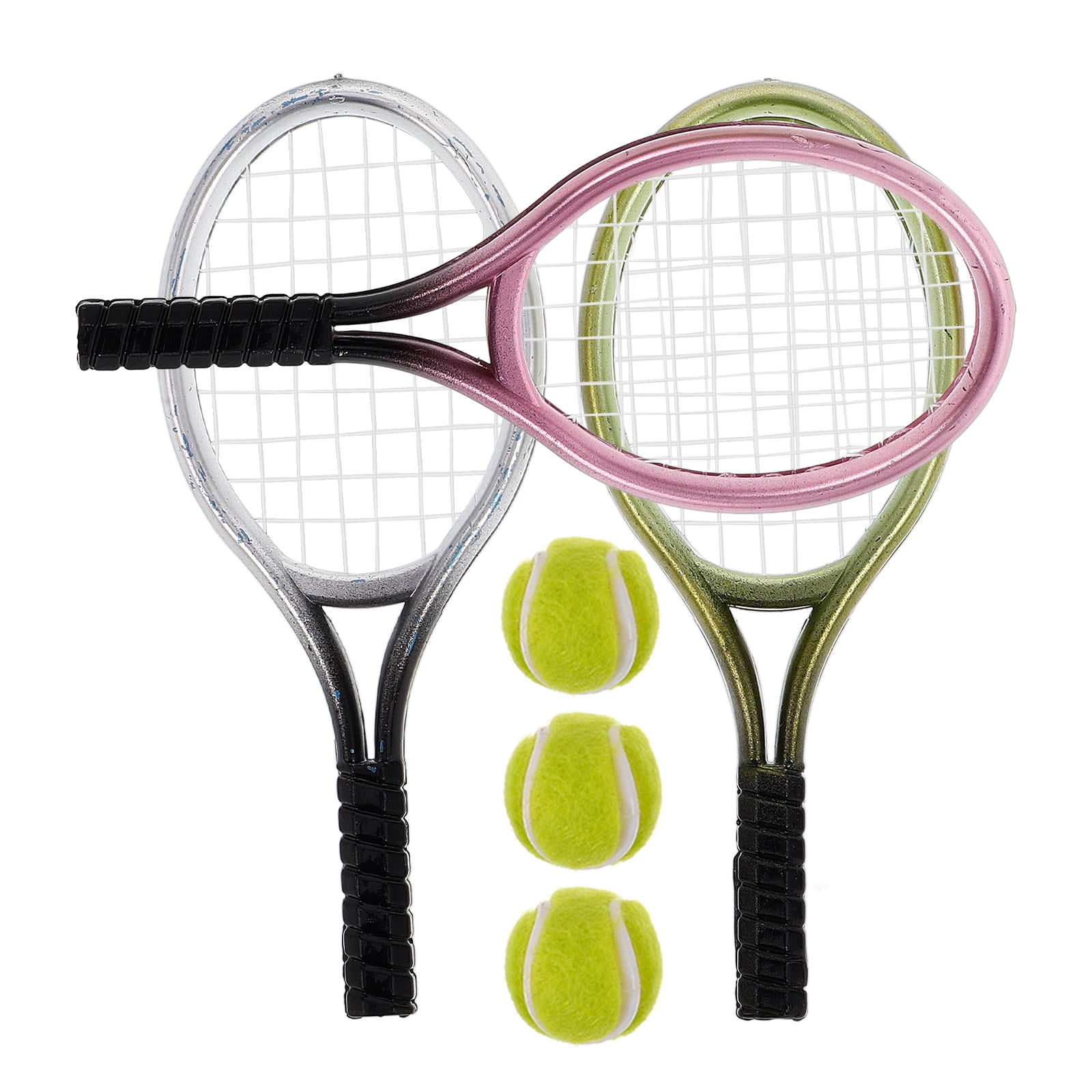 unbranded 3 Sets Mini Tennis Racket Toys Assorted Color For Photography ...
