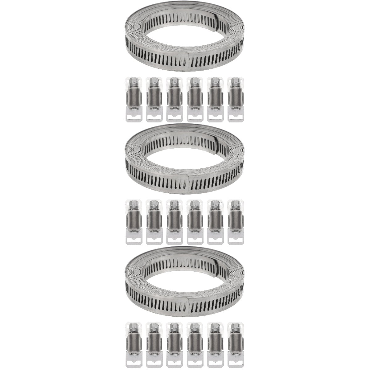 unbranded 3 Sets Stainless Hose Clamp Line Clip Worm Drive Clamp with ...