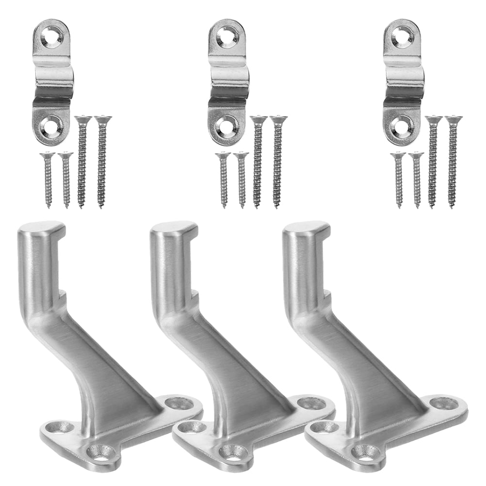 unbranded 3 Sets Stainless Steel Handrails Brackets Handrail Bracket Hand Railing Brackets ...