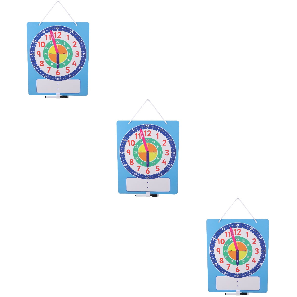 unbranded 3 Sets Telling Time Teaching Clock Board Clock Leaning Set ...