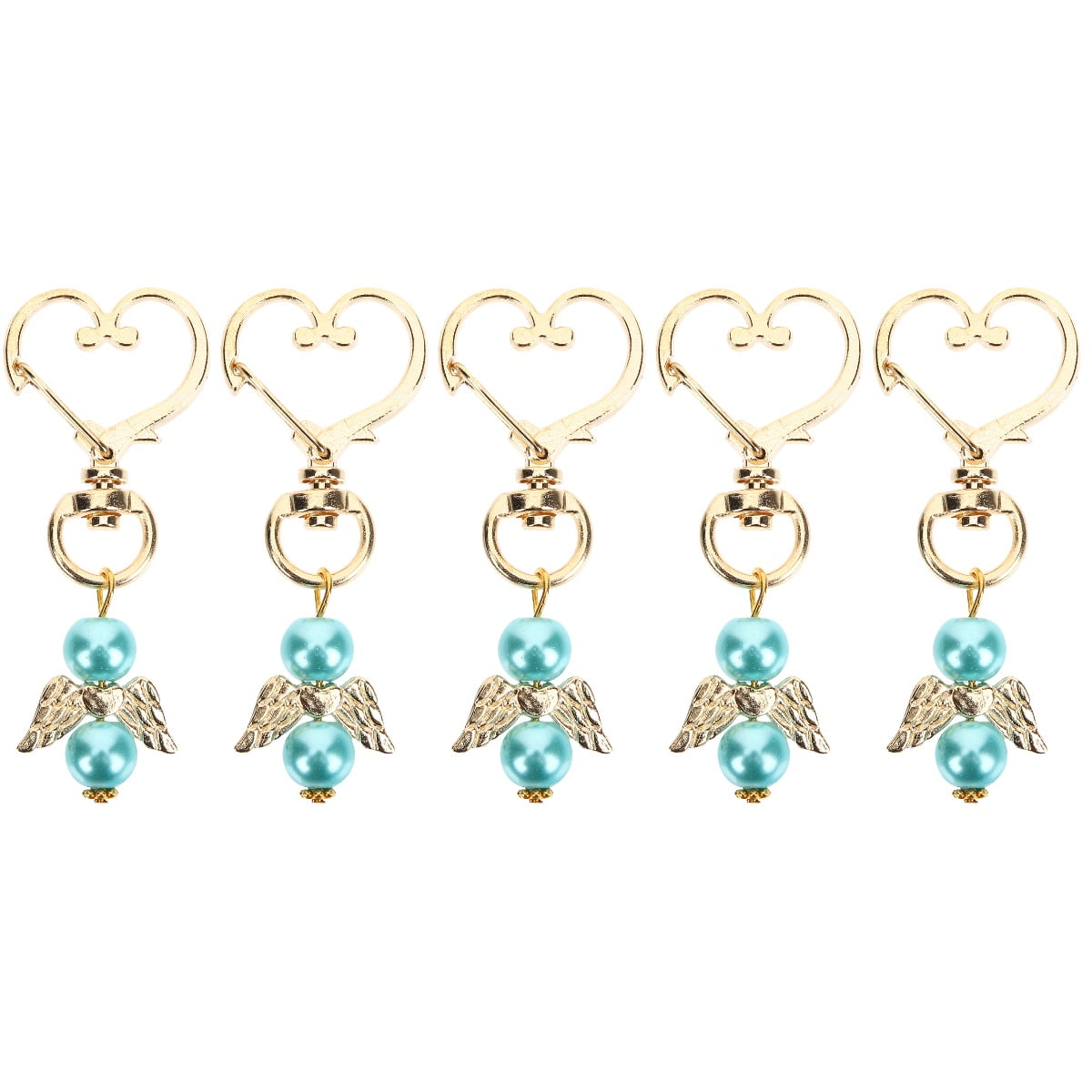 COSMOBETTY Angel Pendant Keychains Alloy Sky-Blue for Keys Bags 30Pcs 2 ...