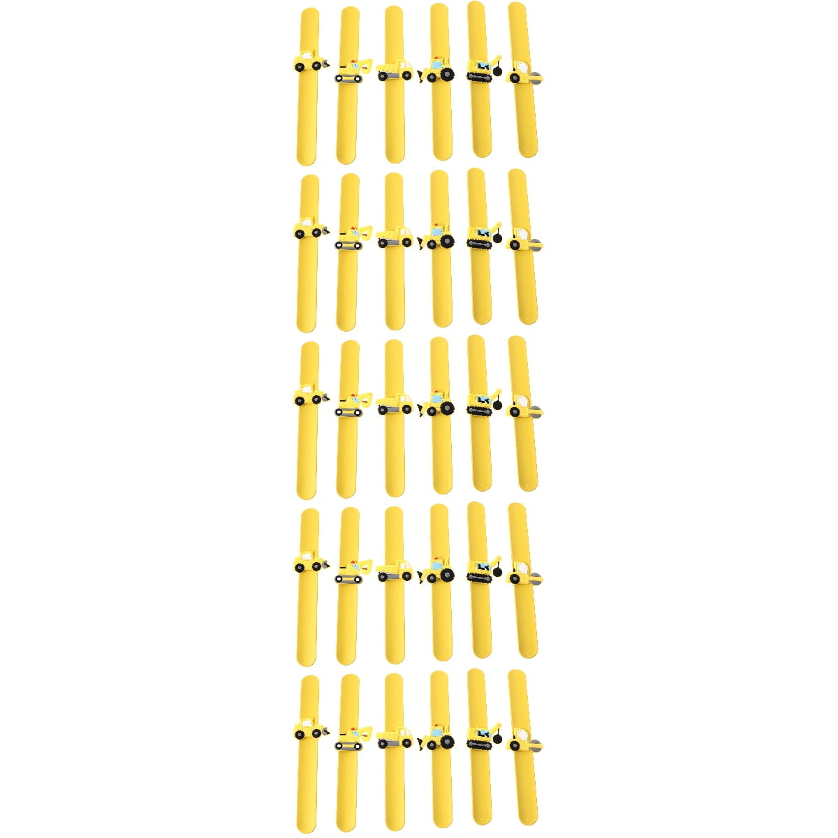 unbranded 30 Pcs Kids Slap Bracelets Cartoon Engineering Vehicle Slap ...