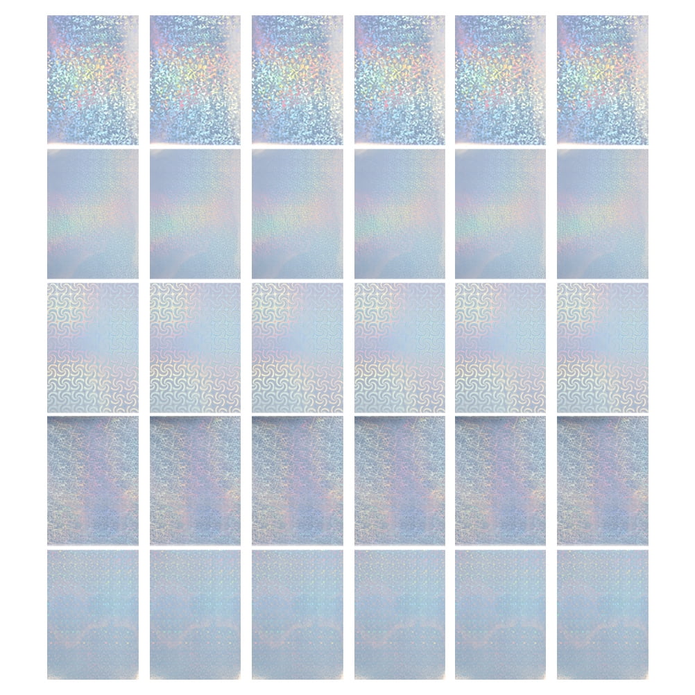 30 Sheets of Holographic Sticker Papers Cold Laminated Holographic ...