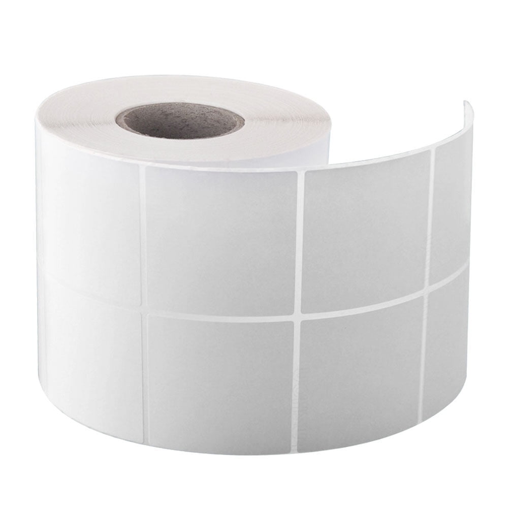 unbranded 3000 Pcs Blank Labels Rolls Adhesive Stickers Office 4X3cm ...