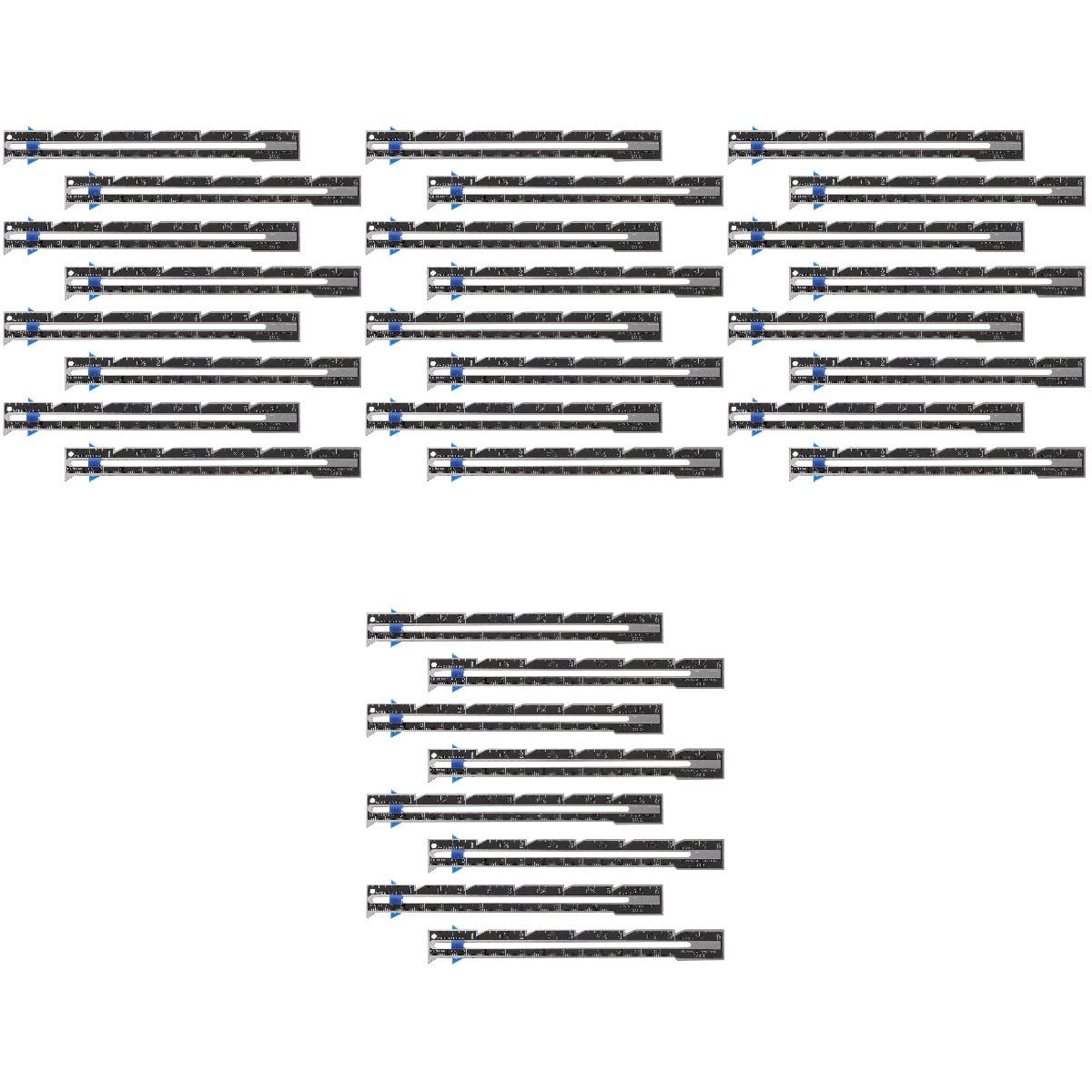 unbranded 32 Pcs Quilting Ruler Measurement Sewing Ruler Button Sliding ...