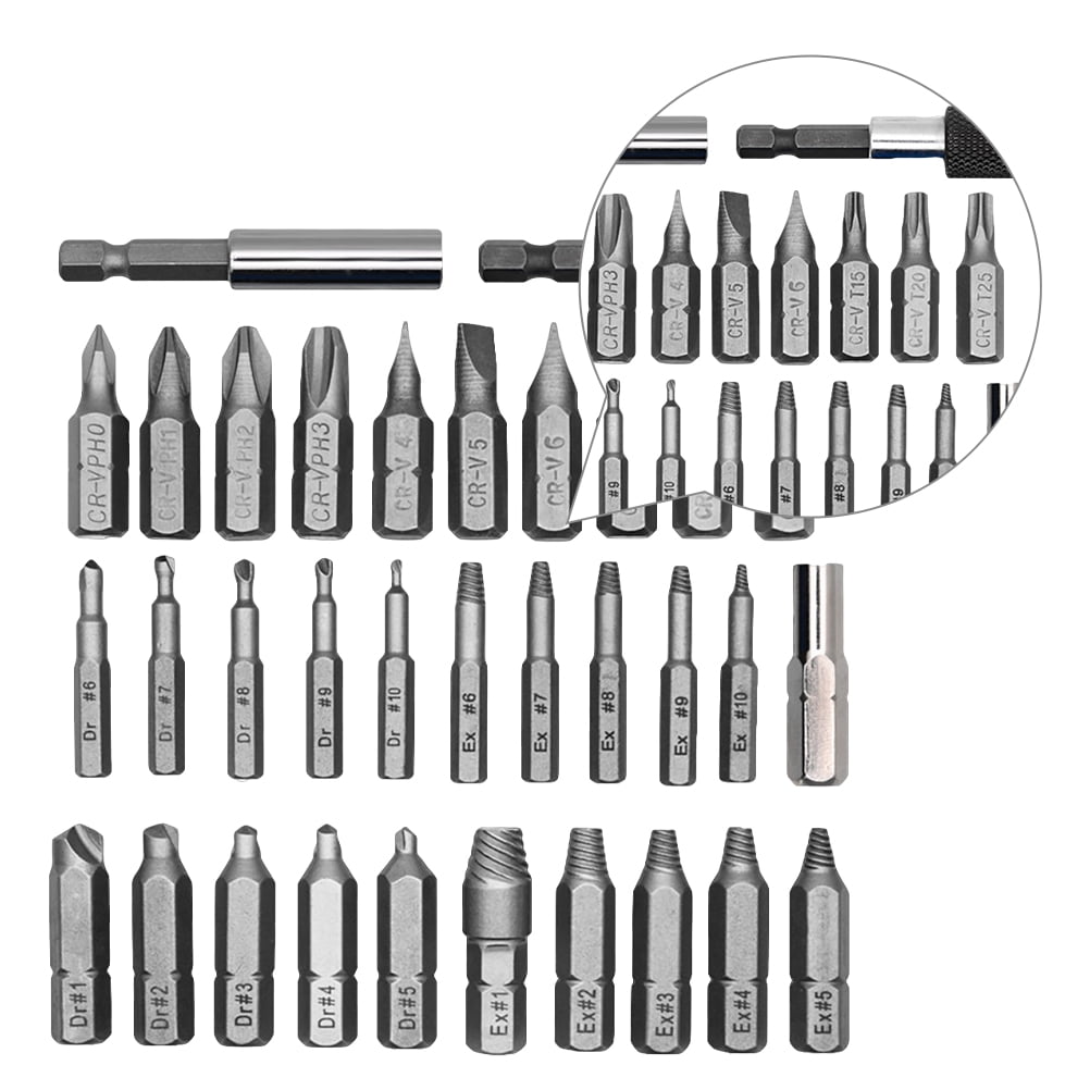 unbranded 33 PCS Stripped Screw Remover Kit Broken Bolt Extractor Screw ...