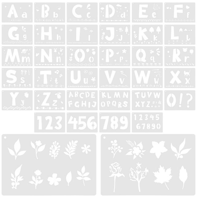 unbranded 36 Pcs Stencils for Craft Reusable Templates Crafts Plastic ...