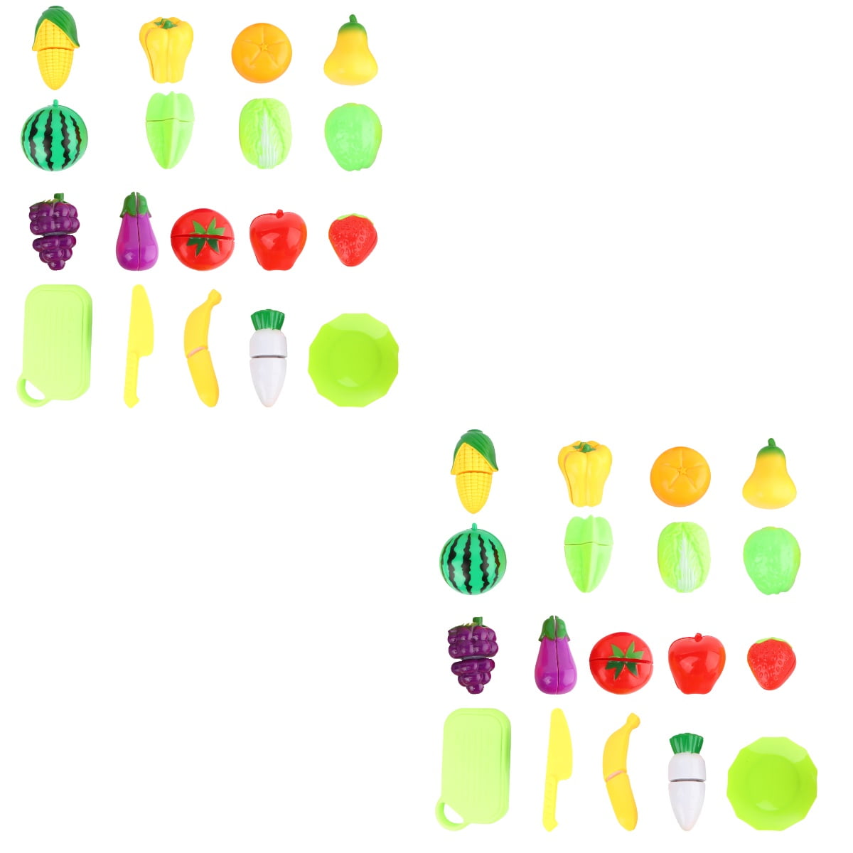 unbranded 36 pcs Pretend Play Cutting Fruit Toy Set Simulation Fruits ...