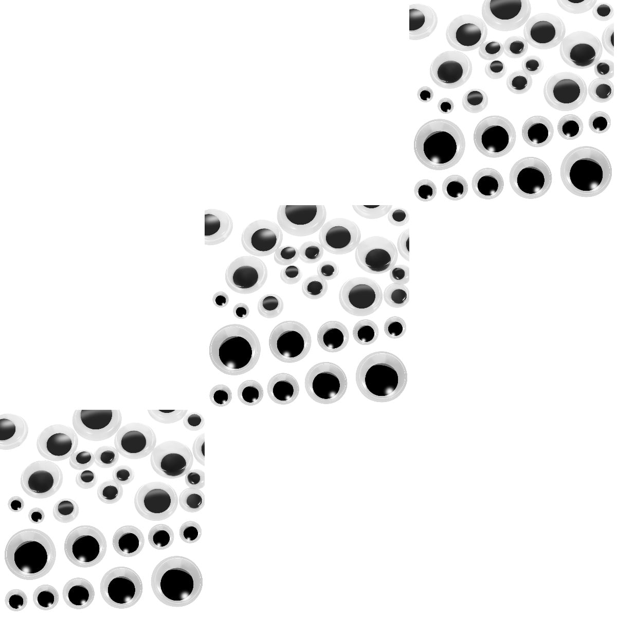unbranded 360 Pcs Googly Eye Balls Self-Adhesive Glow in The Dark Fake ...