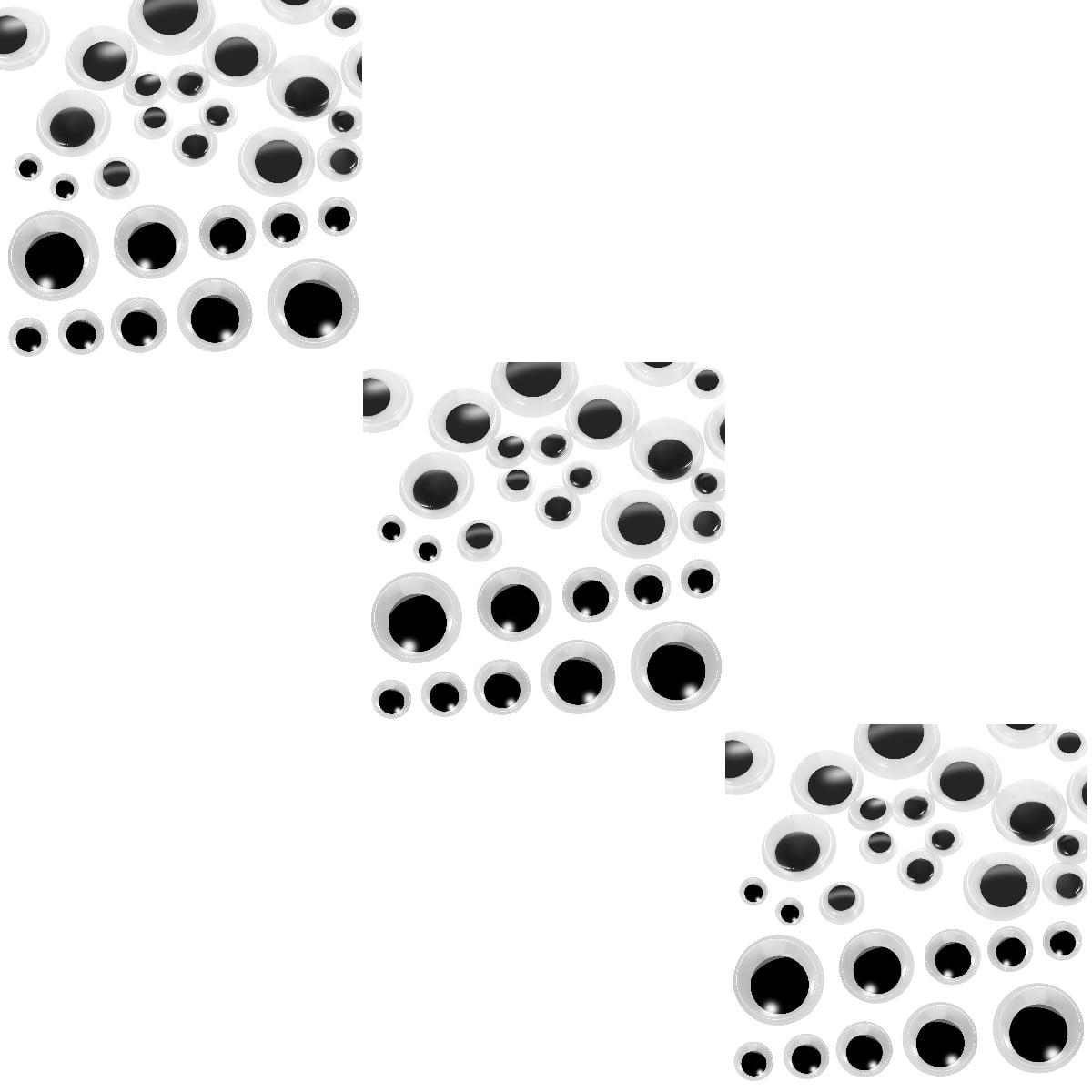 unbranded 360 Pcs Universal Mixed Googly Wiggle Eyeballs Sticky ...