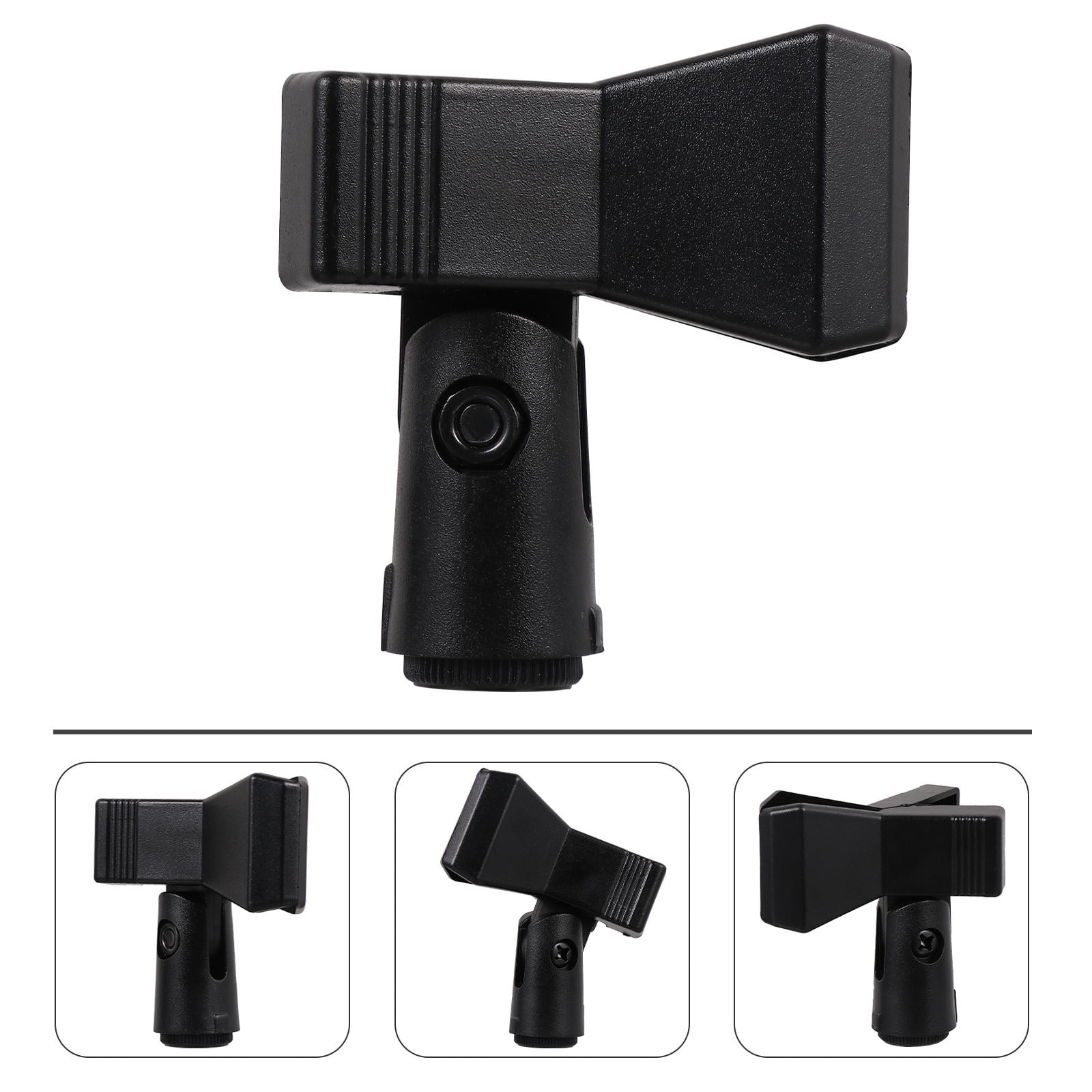 unbranded 3Set Universal Mic Clip Black Plastic Alloy for Microphone ...