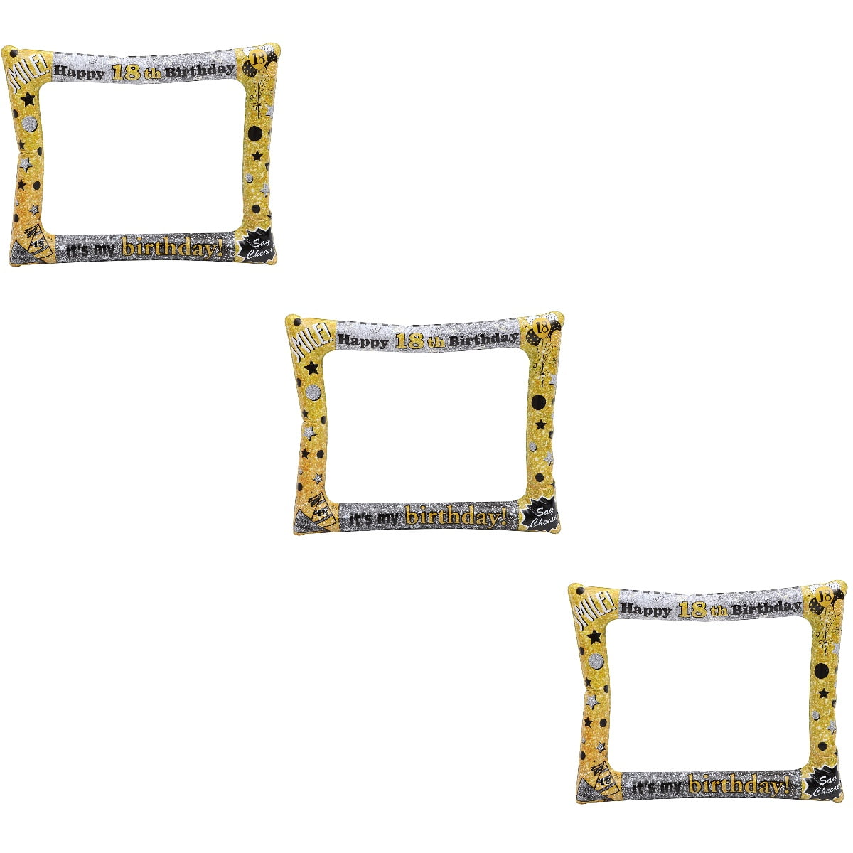 unbranded 3pcs Birthday Photo Frame Birthday Inflatable Frame ...