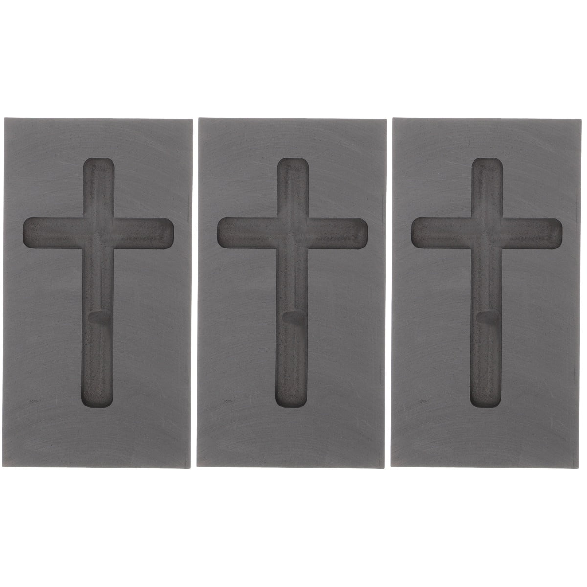 unbranded 3pcs Cross Shape Graphite Ingot Mold Casting Mold for Melting ...