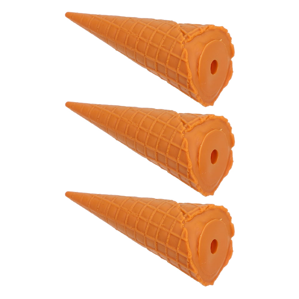 unbranded 3pcs Fake Ice Cream Cone Realistic Pretend Play Ice Cream ...