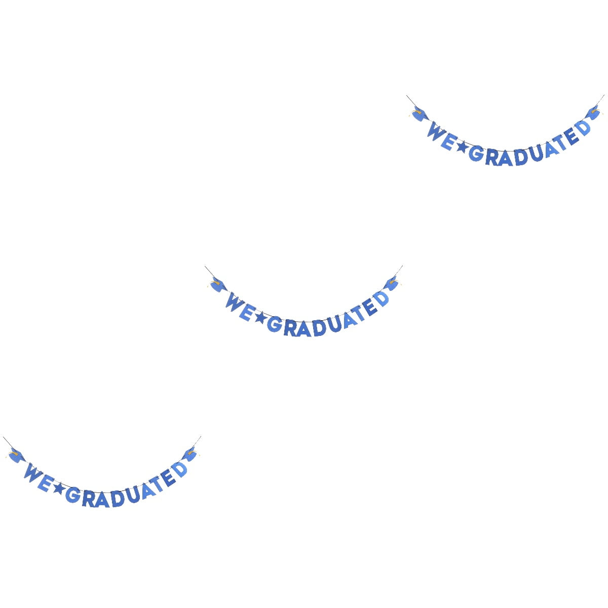 unbranded 3pcs Paper Graduation Theme Banner Printing Graduation Photo ...