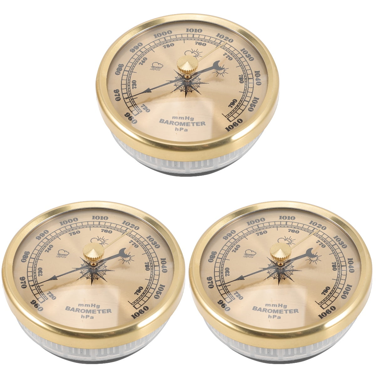 unbranded 3pcs Pointers Type Barometer Barometer Adjustable Aneroid ...