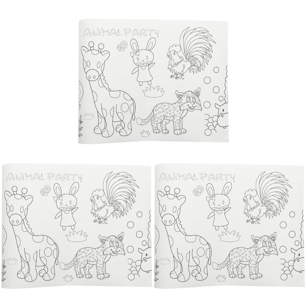 unbranded 3pcs Wall Coloring Poster Funny Graffiti Poster Kids Paper ...