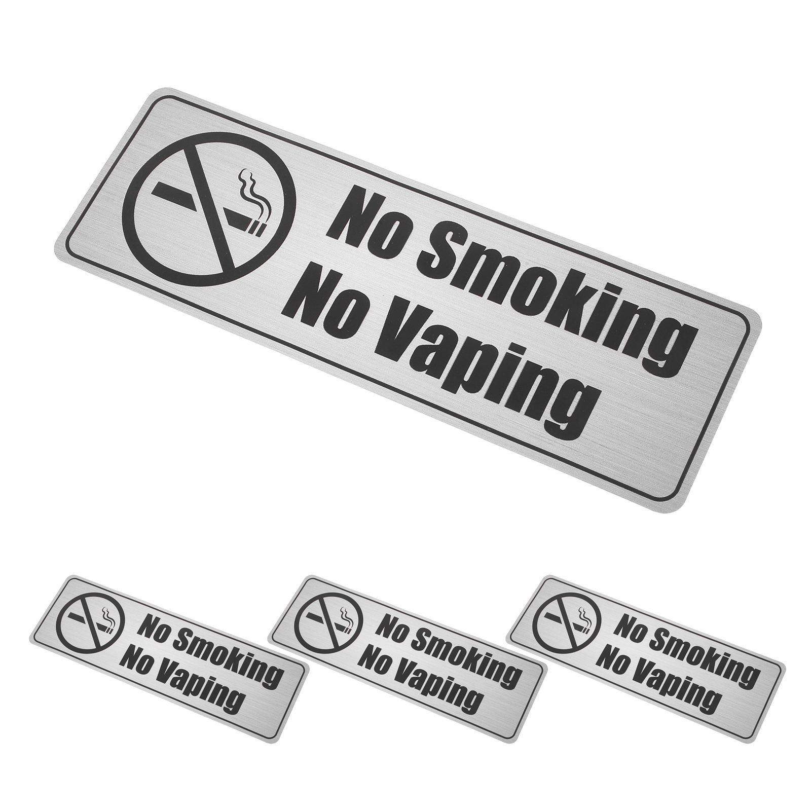 OULII No Smoking PVC Stickers Black High Visibility for Decor 4Pcs ...