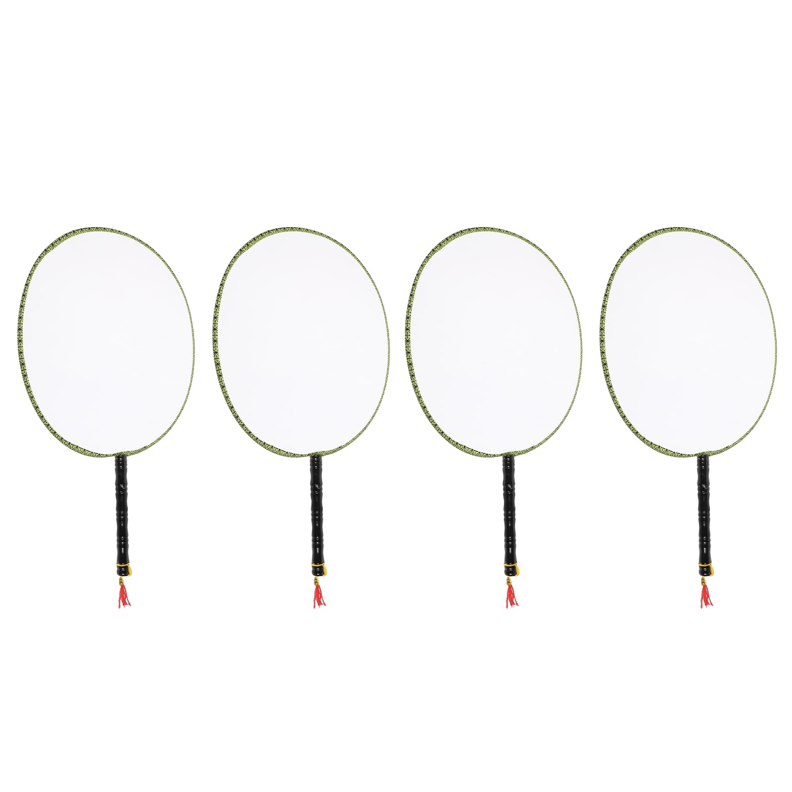 unbranded 4 Pcs Blank Fan Graffiti Fan Round Fan DIY Fan Fan Crafts ...